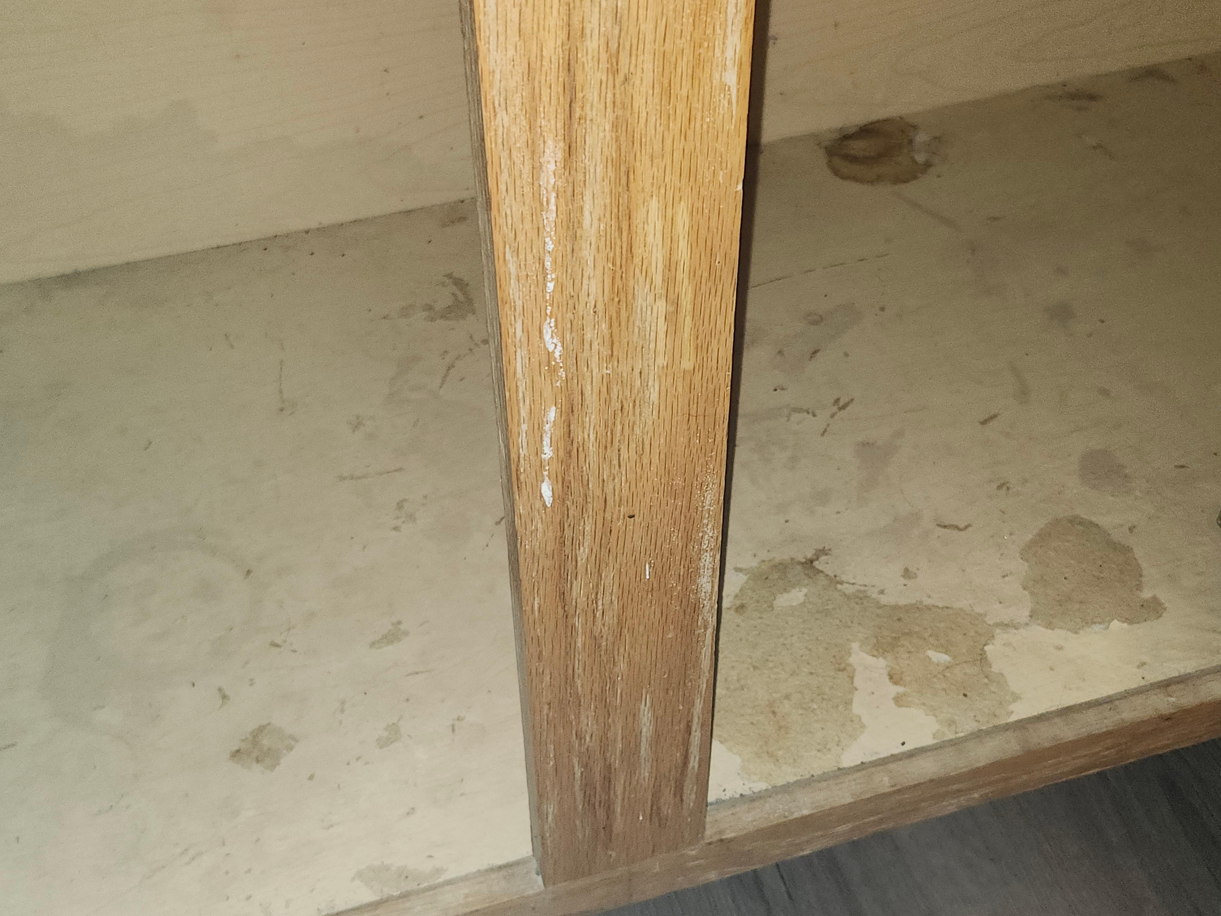 Stains in bathroom cupboard