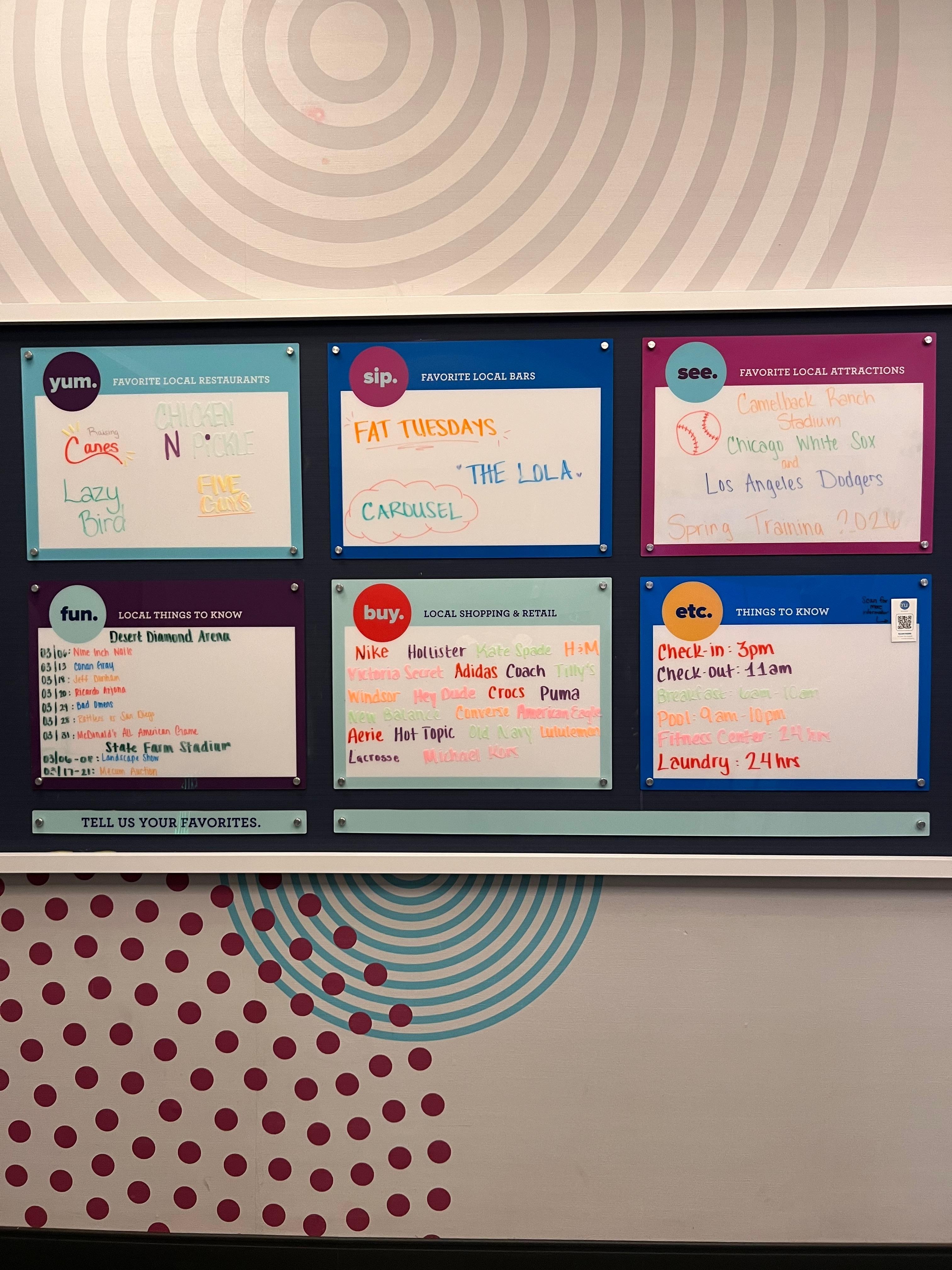 Local activities and things to do. 