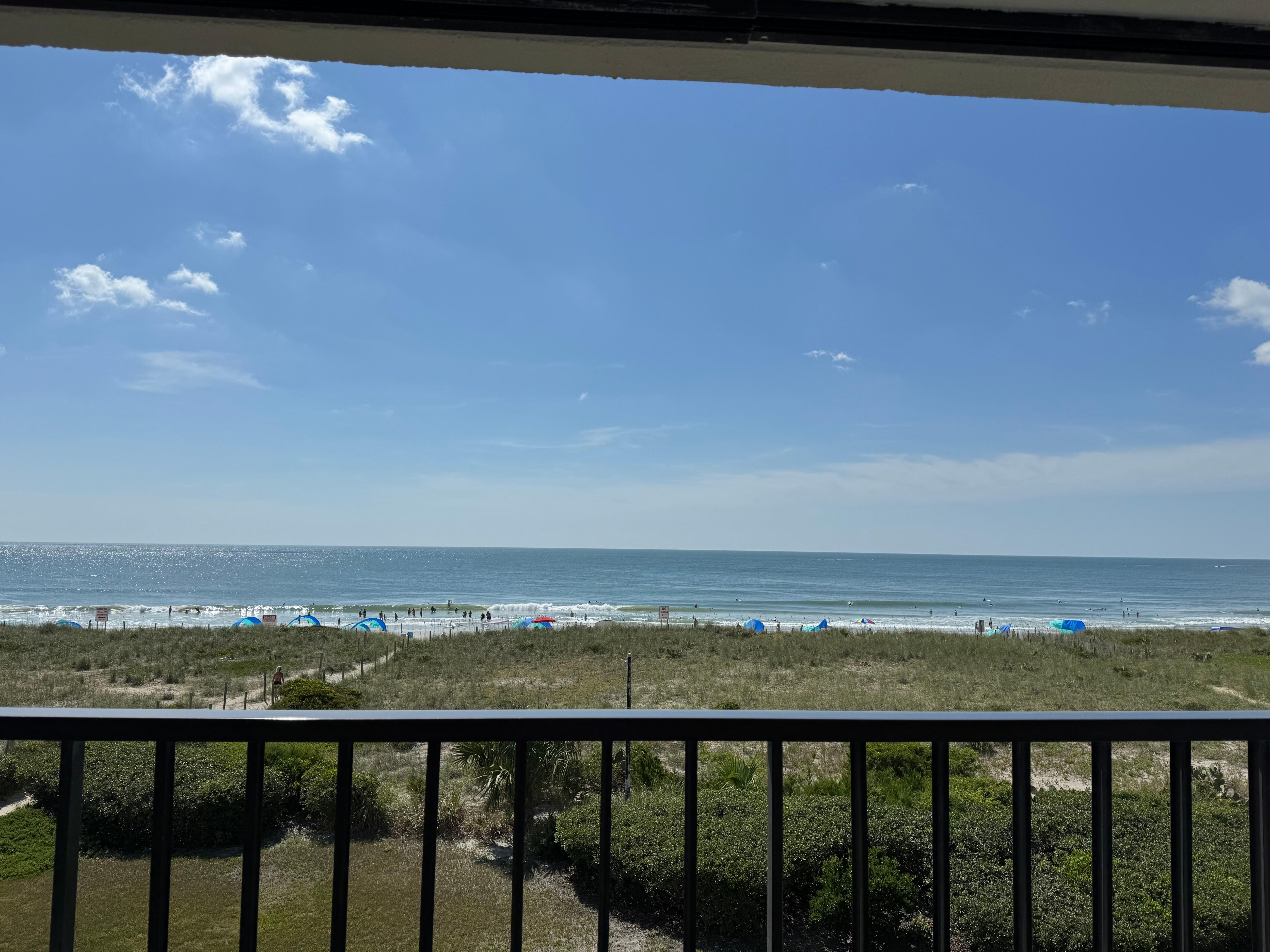 From balcony 