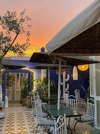 Solnedgang fra takterrassen