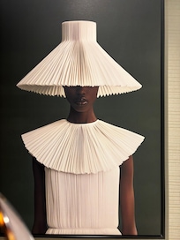 Interesting painting on room entryway wall.