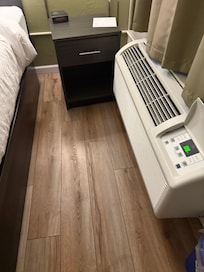 Sinking floors. It was a crack I. The window. Baseboard ac/heater used to block the outside air from coming in. Didn’t work.