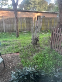 Debris and junk on patio