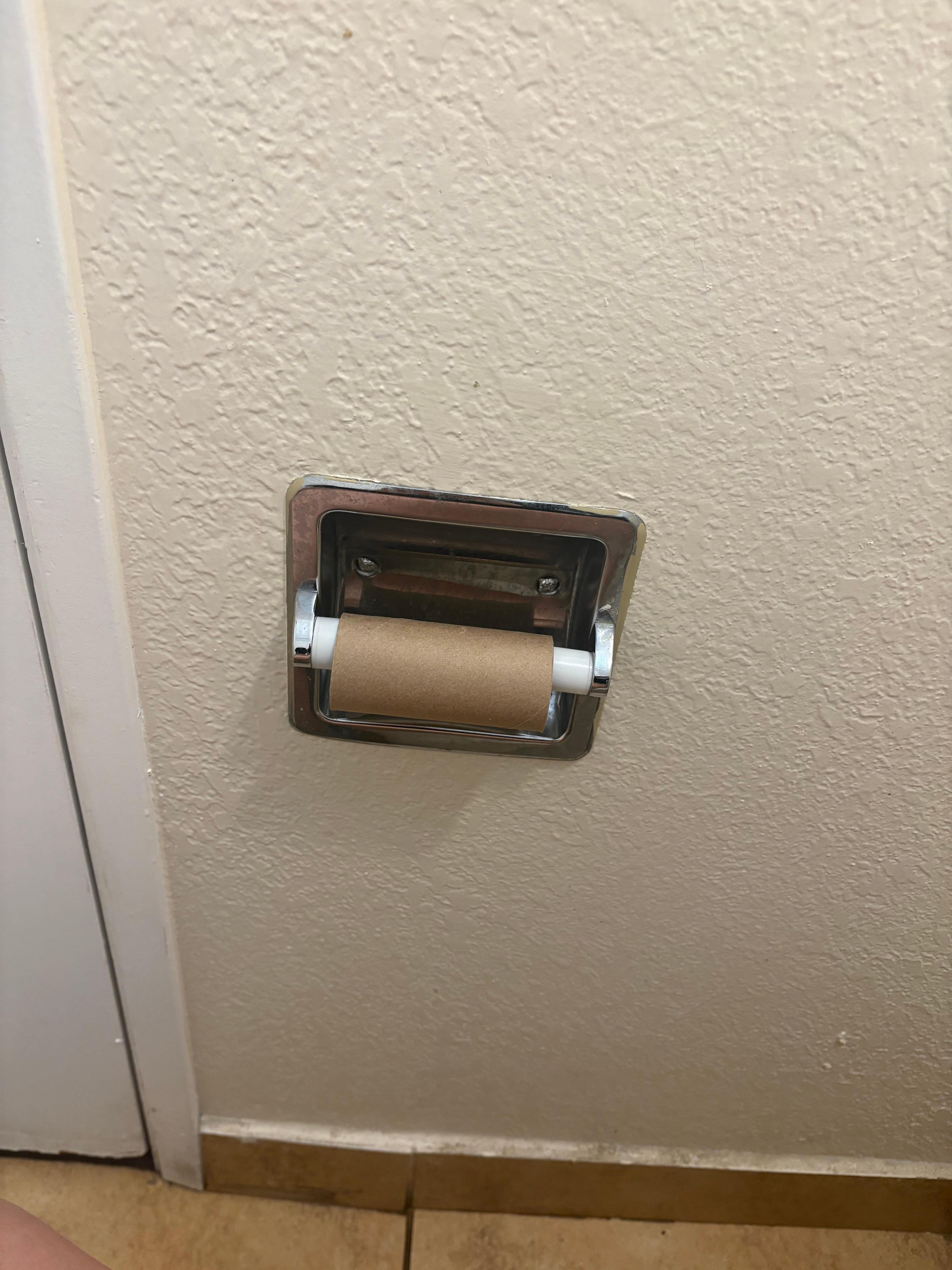 Room 213 no toilet paper 