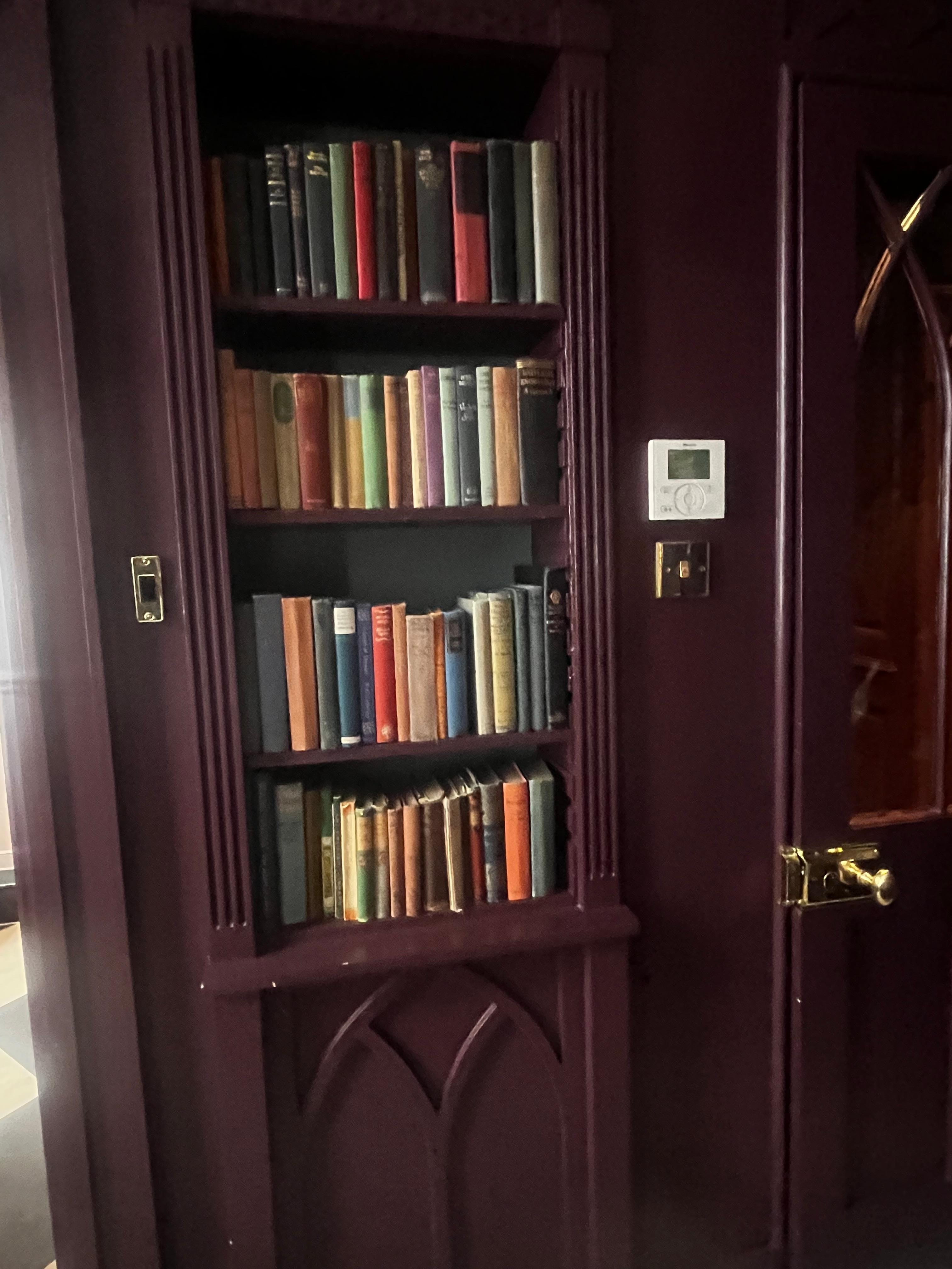 Quaint decor touches old books