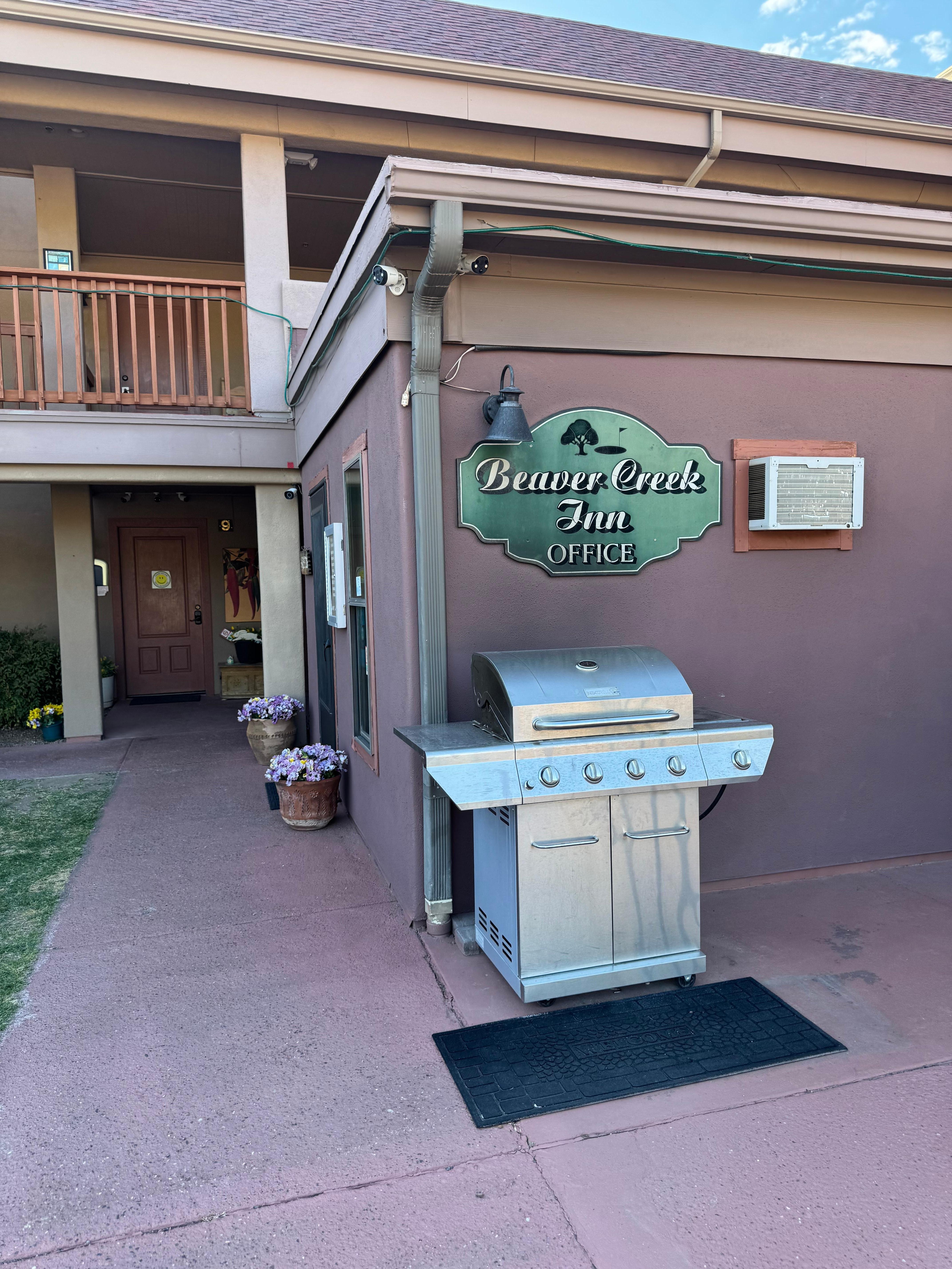 Part of the hotel courtyard.