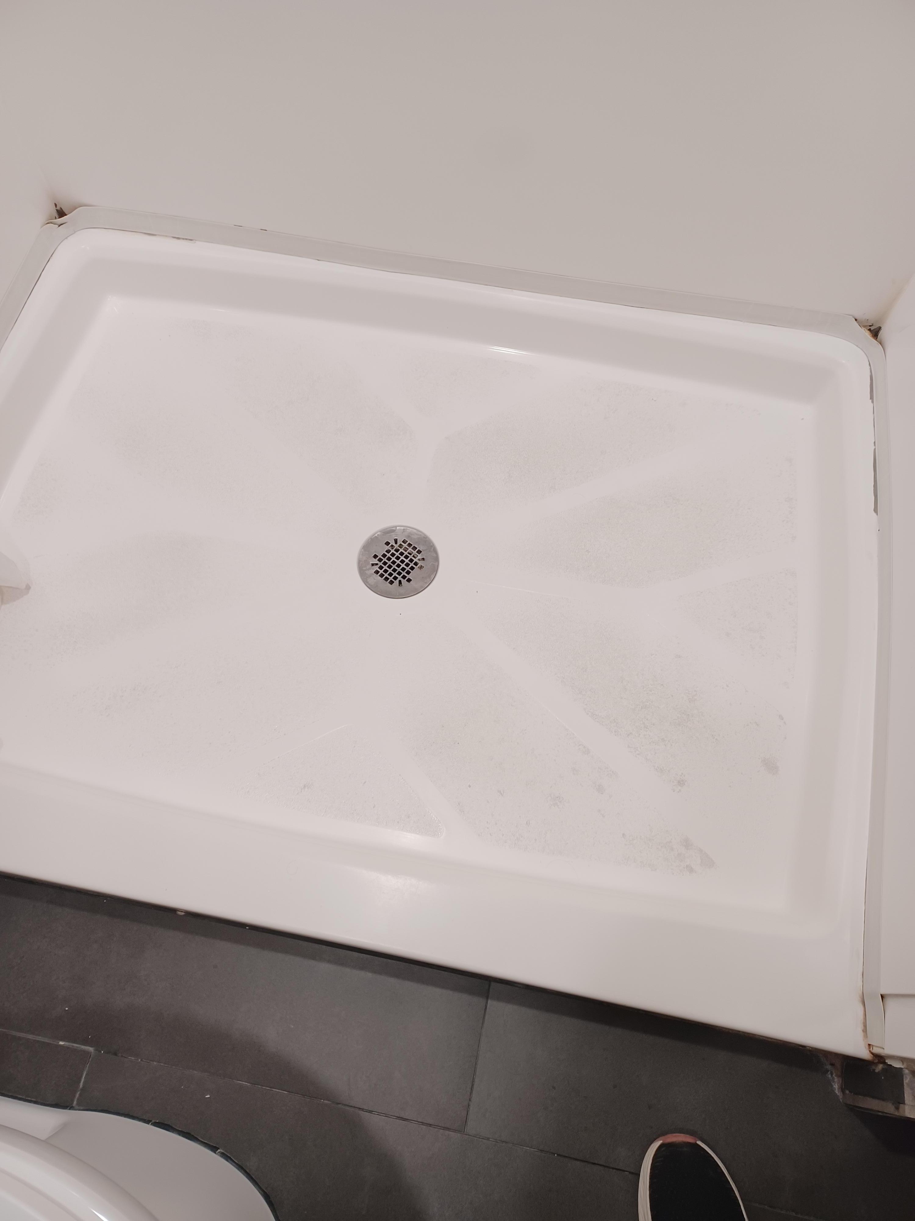 The mold on the corners were darker than they appear in the photo. 