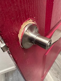 Bathroom door handle