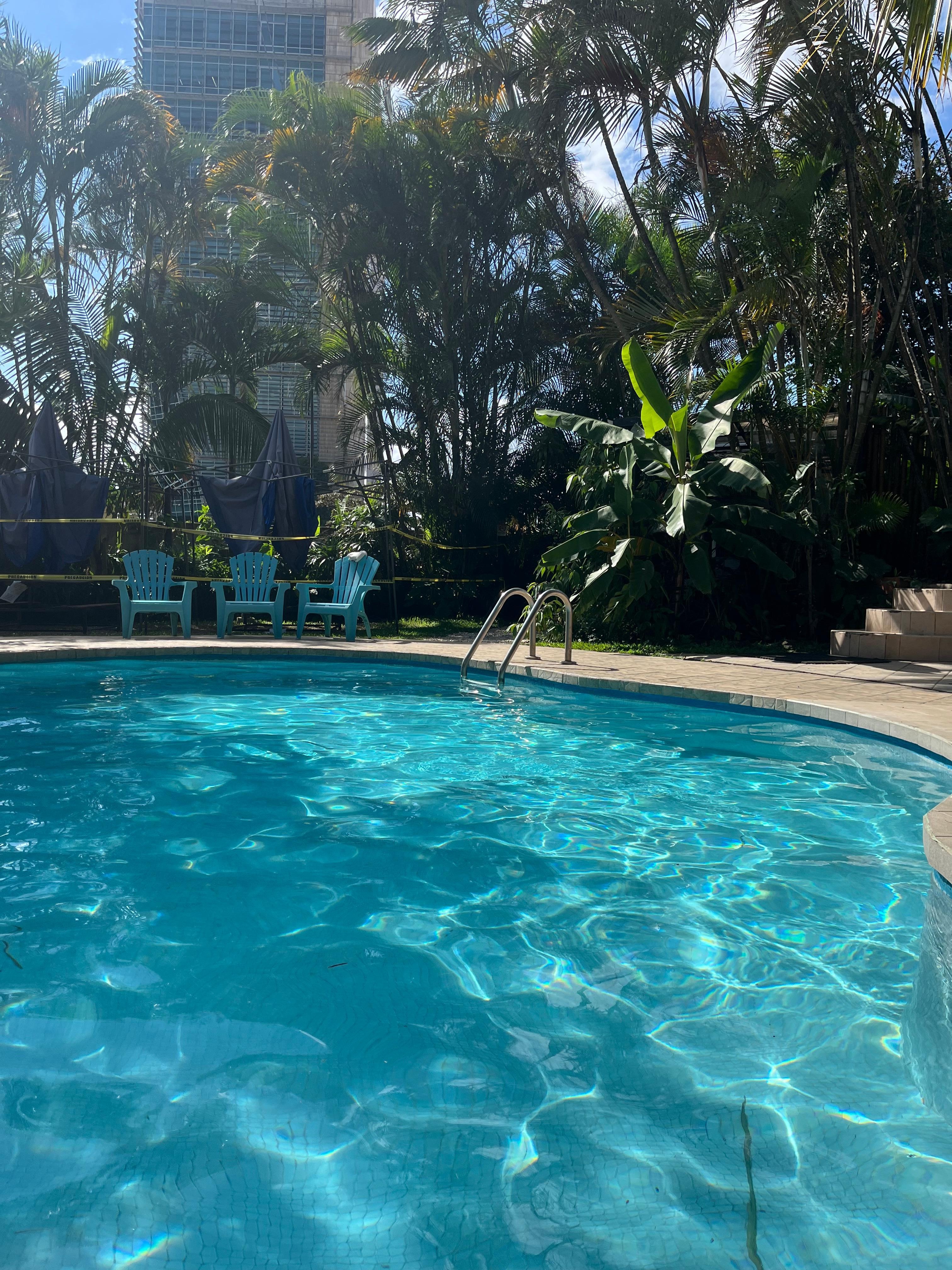 The pool at Backpackers unit.