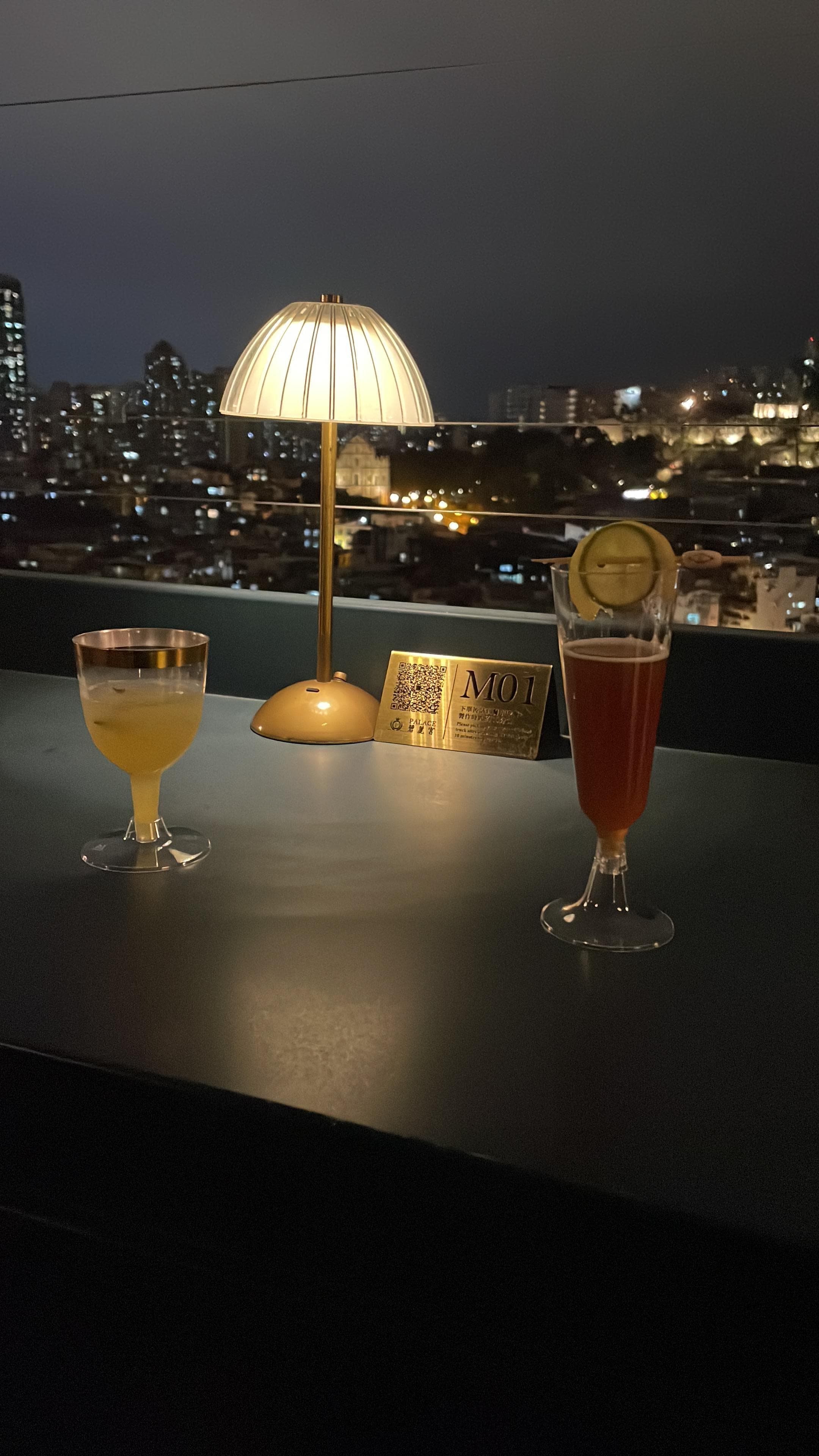 Welcome drink at rooftop 