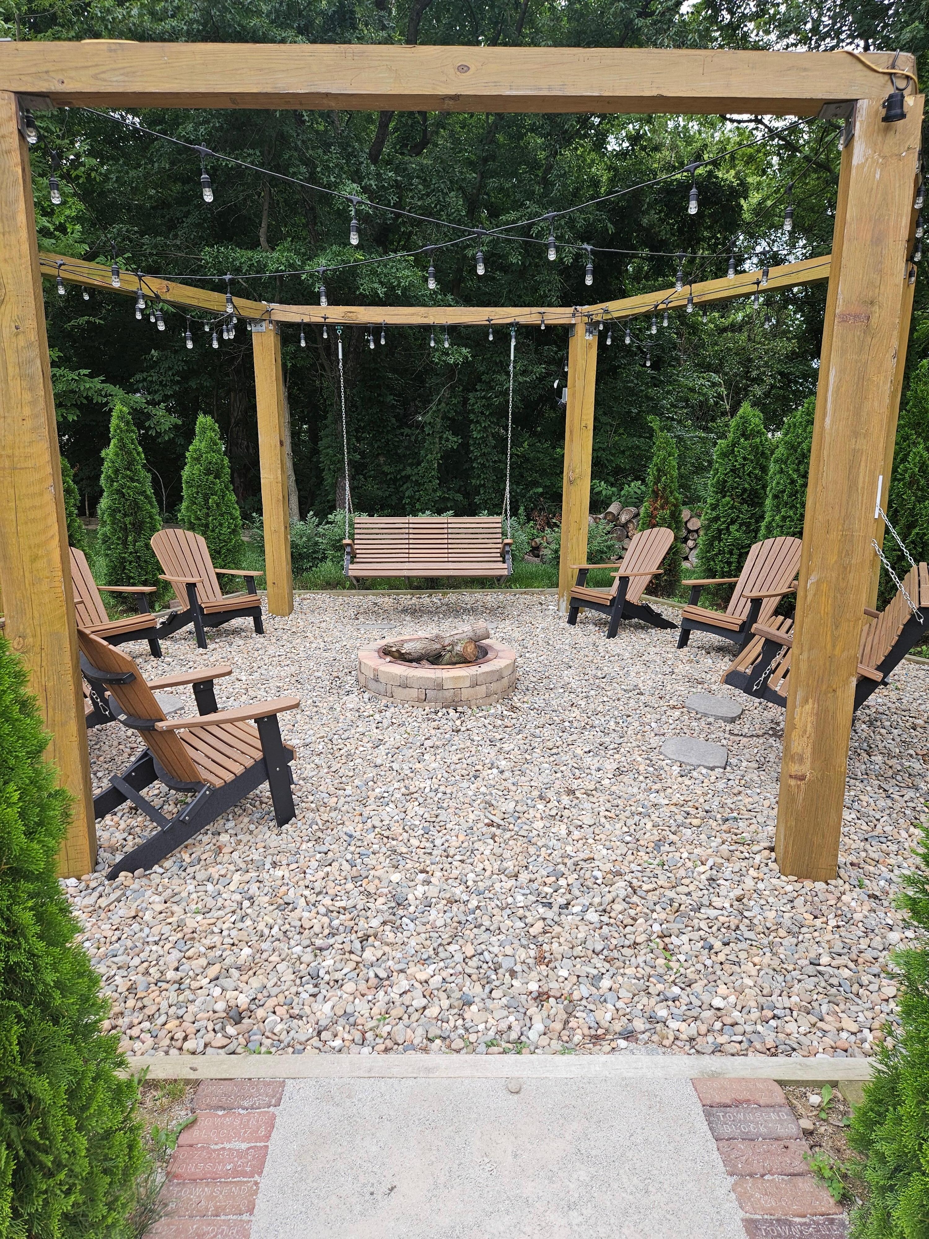 We grabbed coffee from the lobby and sat outside. They have numerous areas like this to enjoy. 