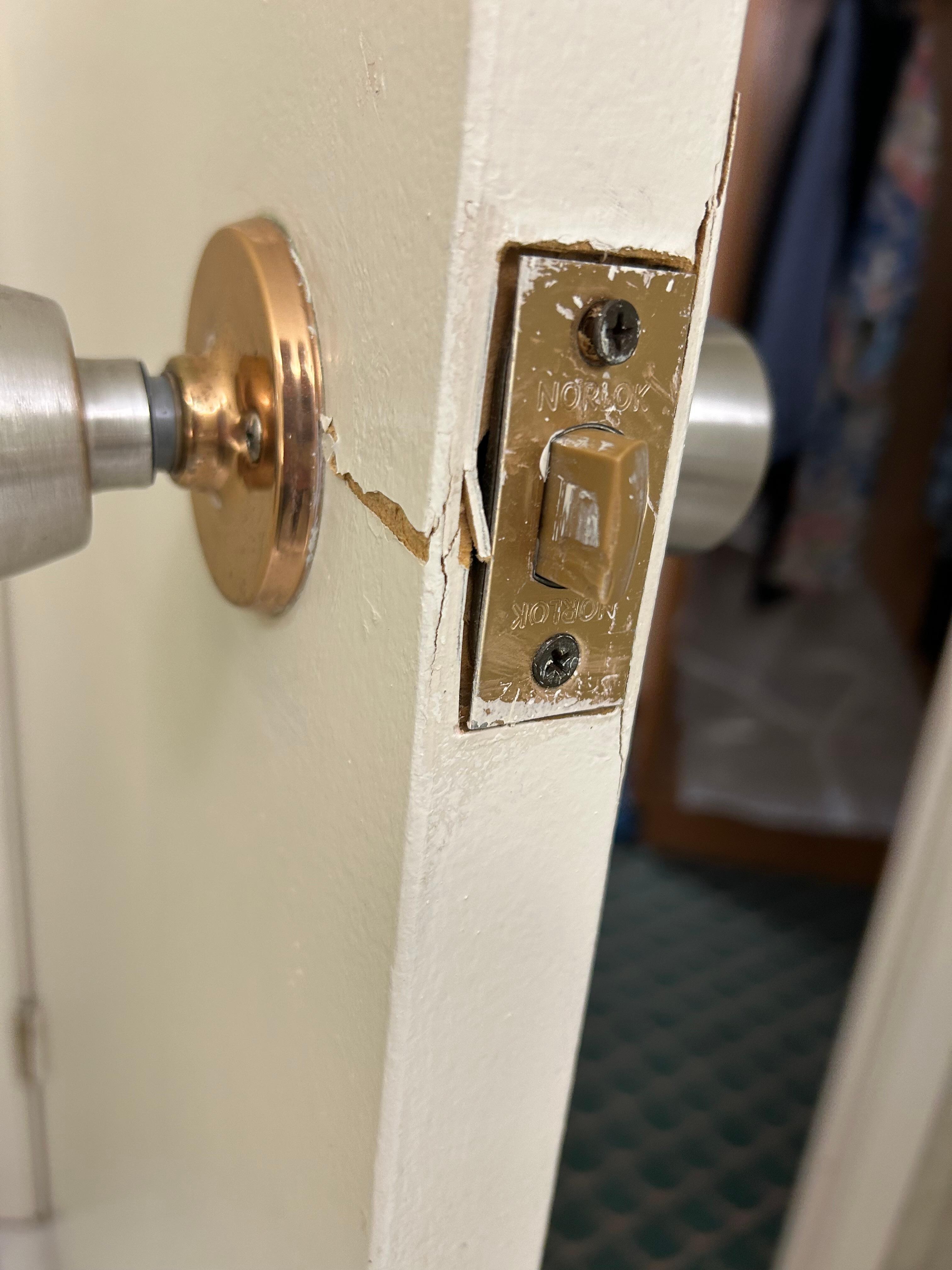 Obviously some rough-housing previously. 