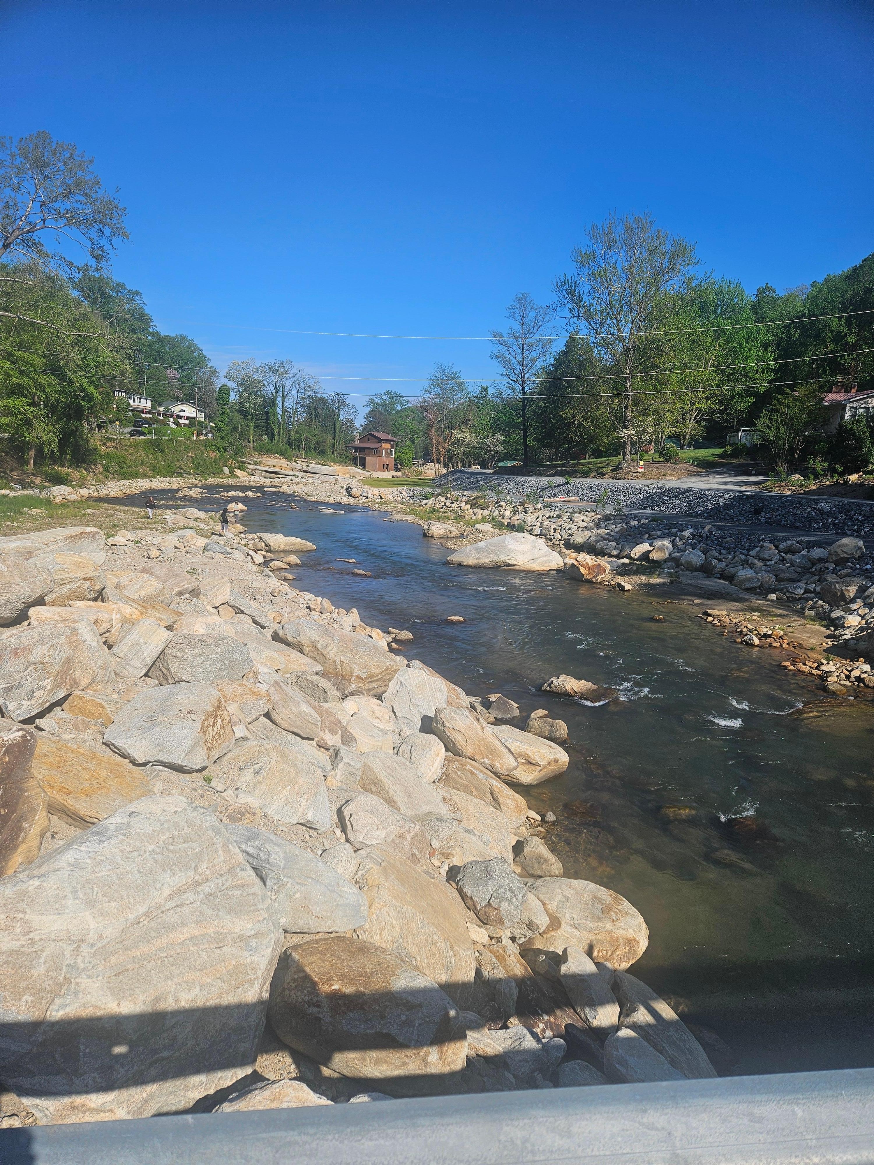 New path of river since flooding