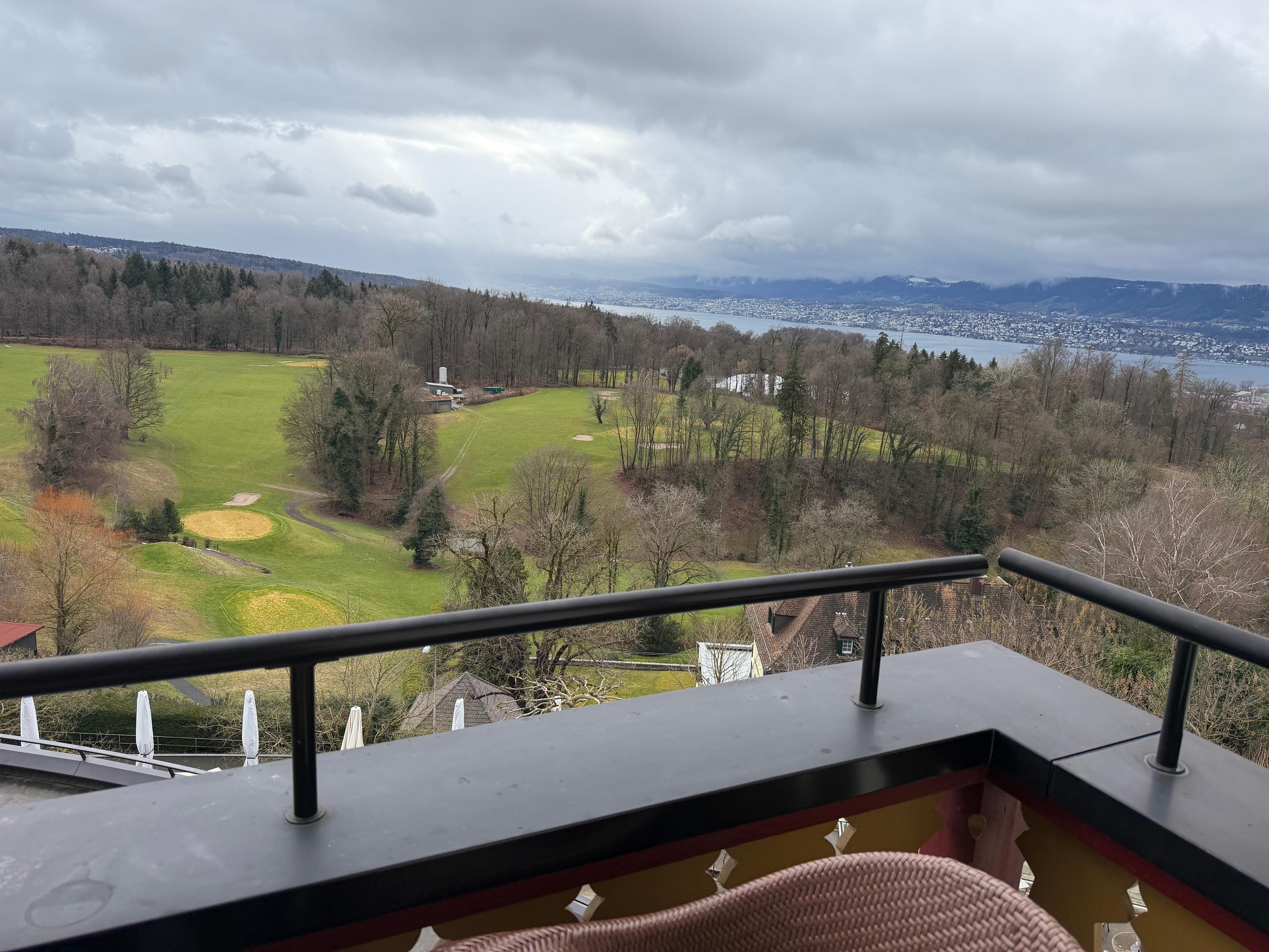 Balcony view of lake 