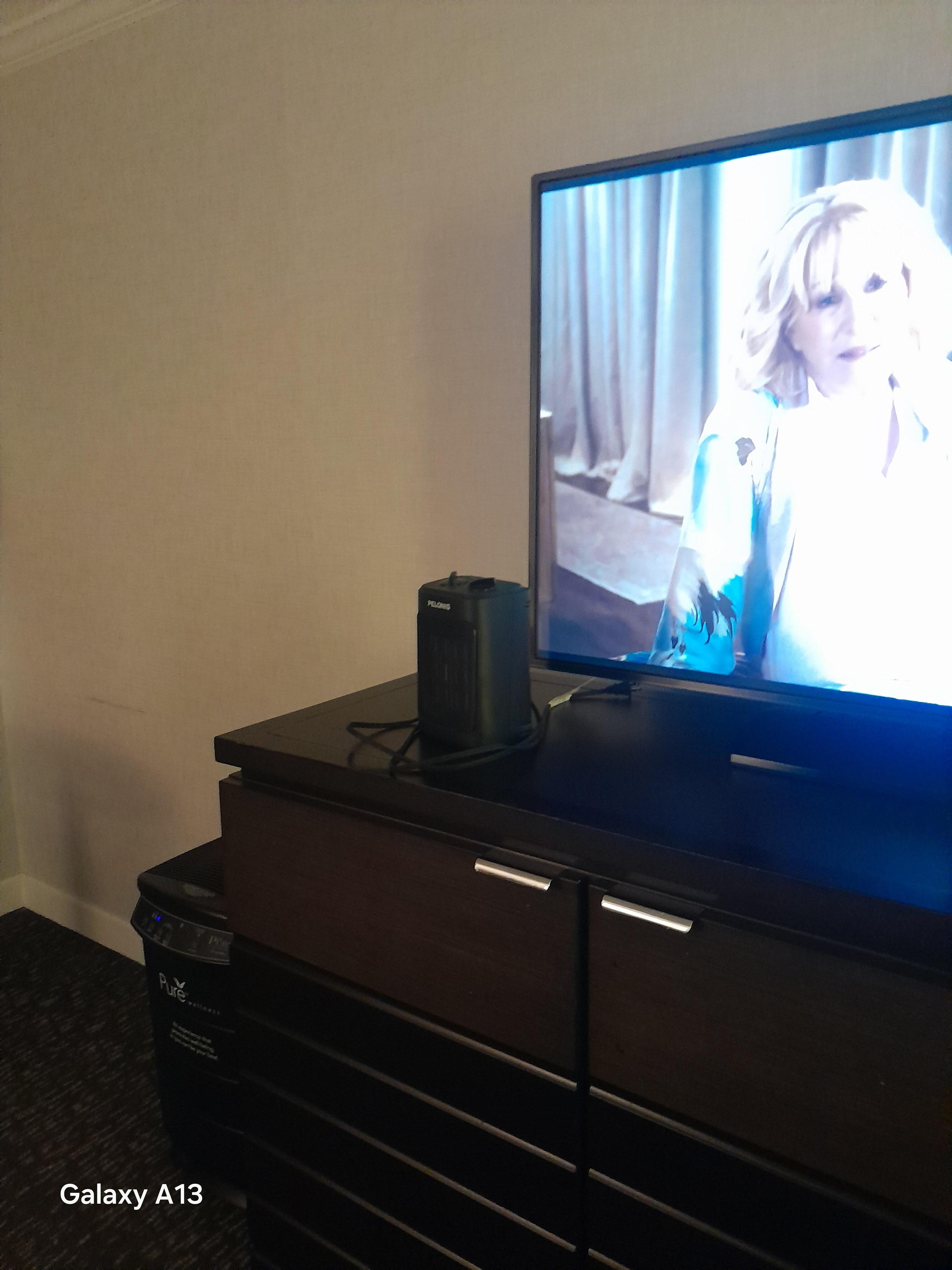 The coffee maker and fridge were behind the doors of the dresser which I didn't notice until my departure.  