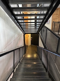 Easy stairs and ramp between floors or elevator