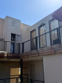 Building aged and weathered and fittings falling off