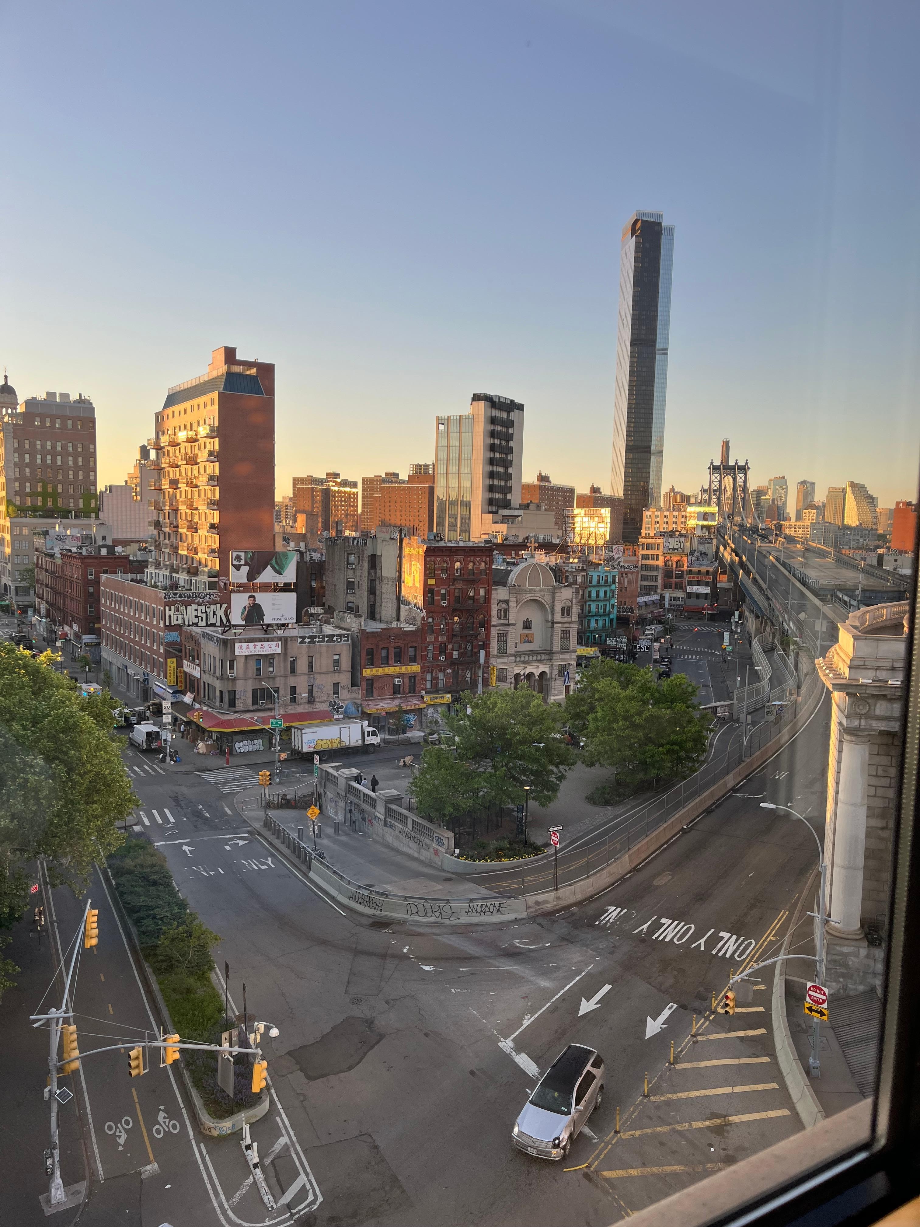 Sunrise view from room 603.