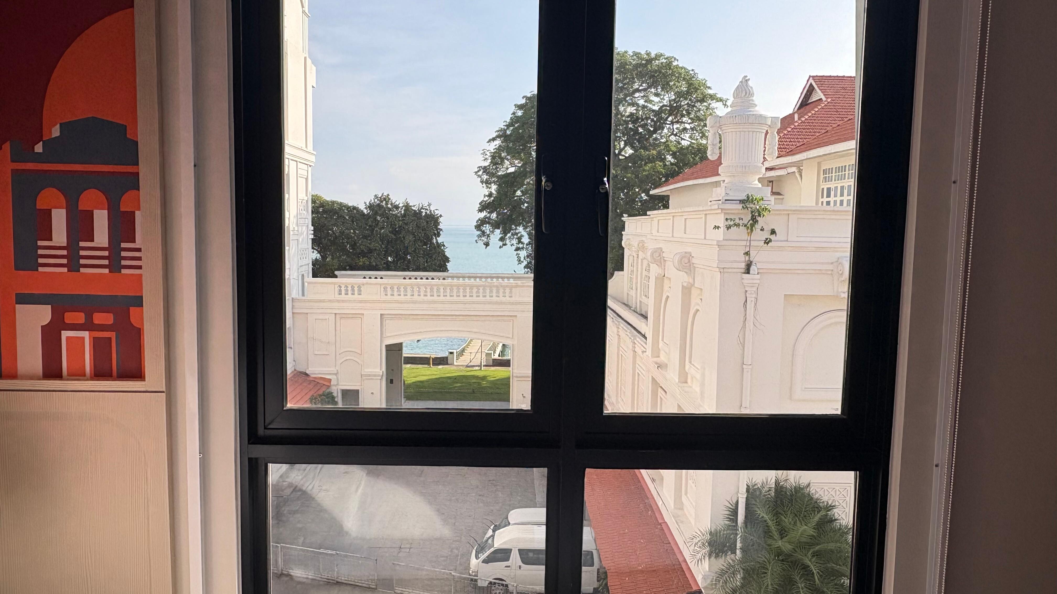 Sea view from room window