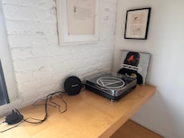 I actually used the turntable. What a nice way to relax after a long day.