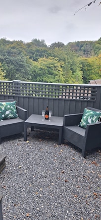 Relaxing on the terrace