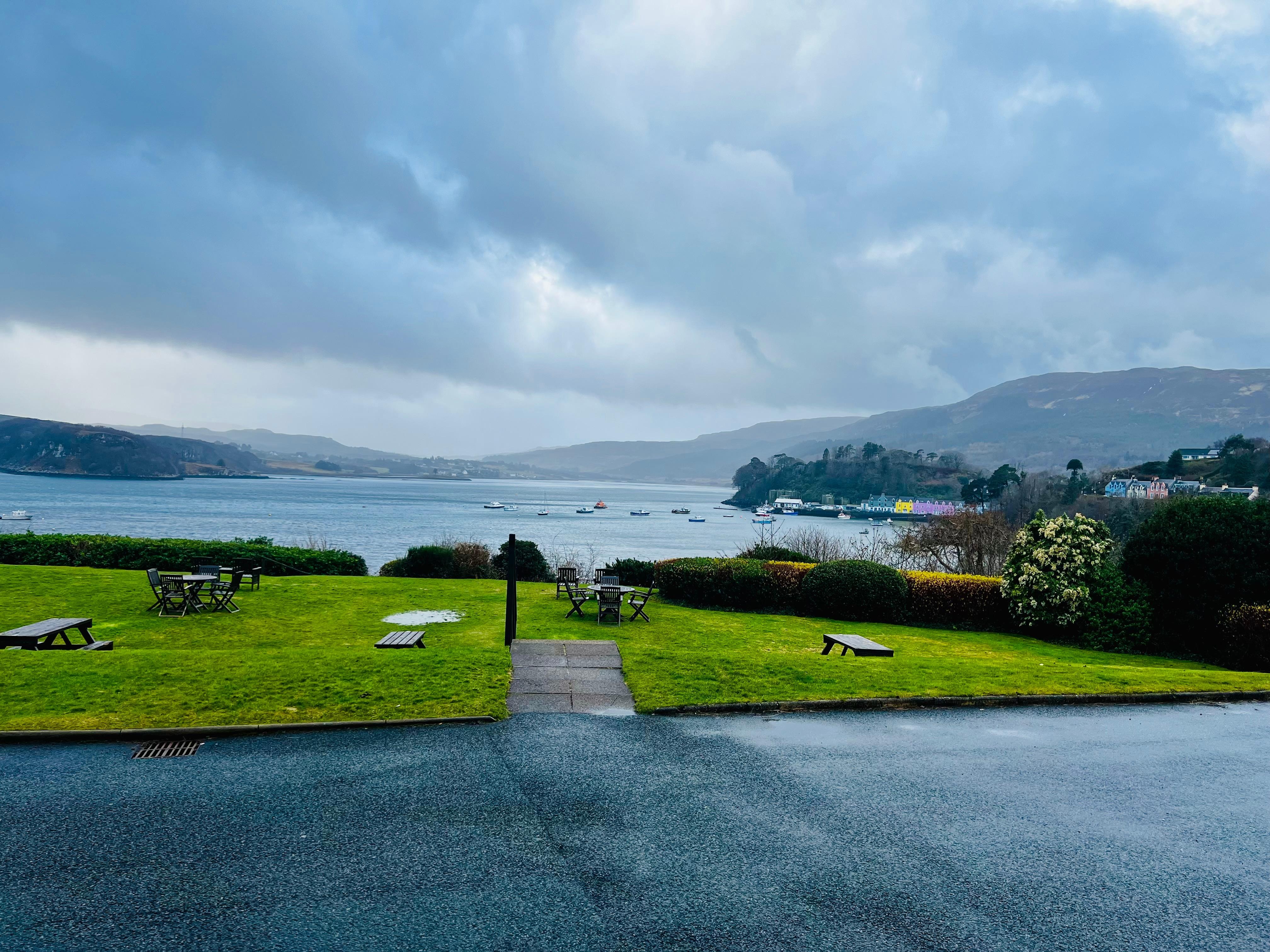 This is the restaurant view overlooking the bay.