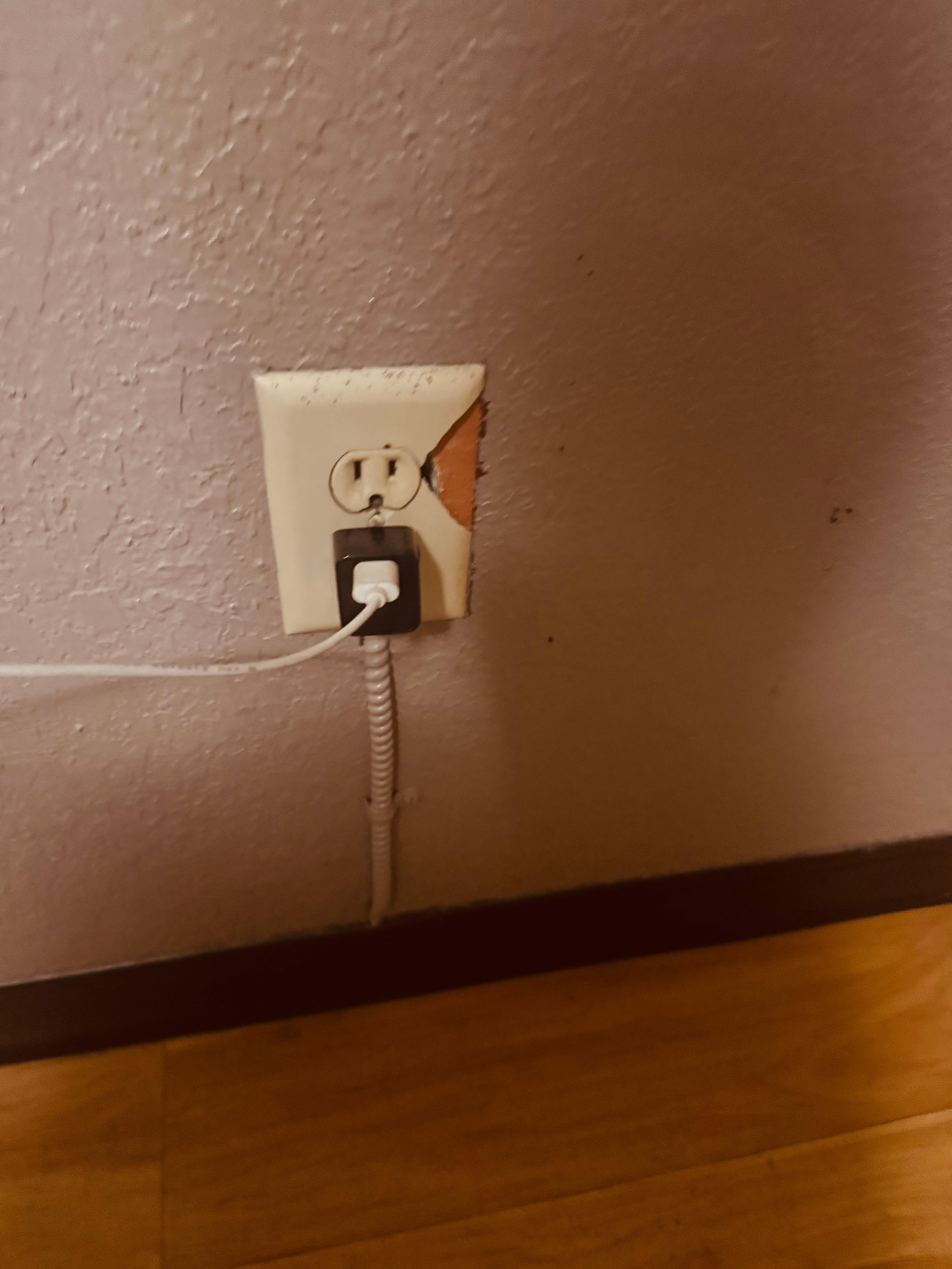 Broken loose outlets 