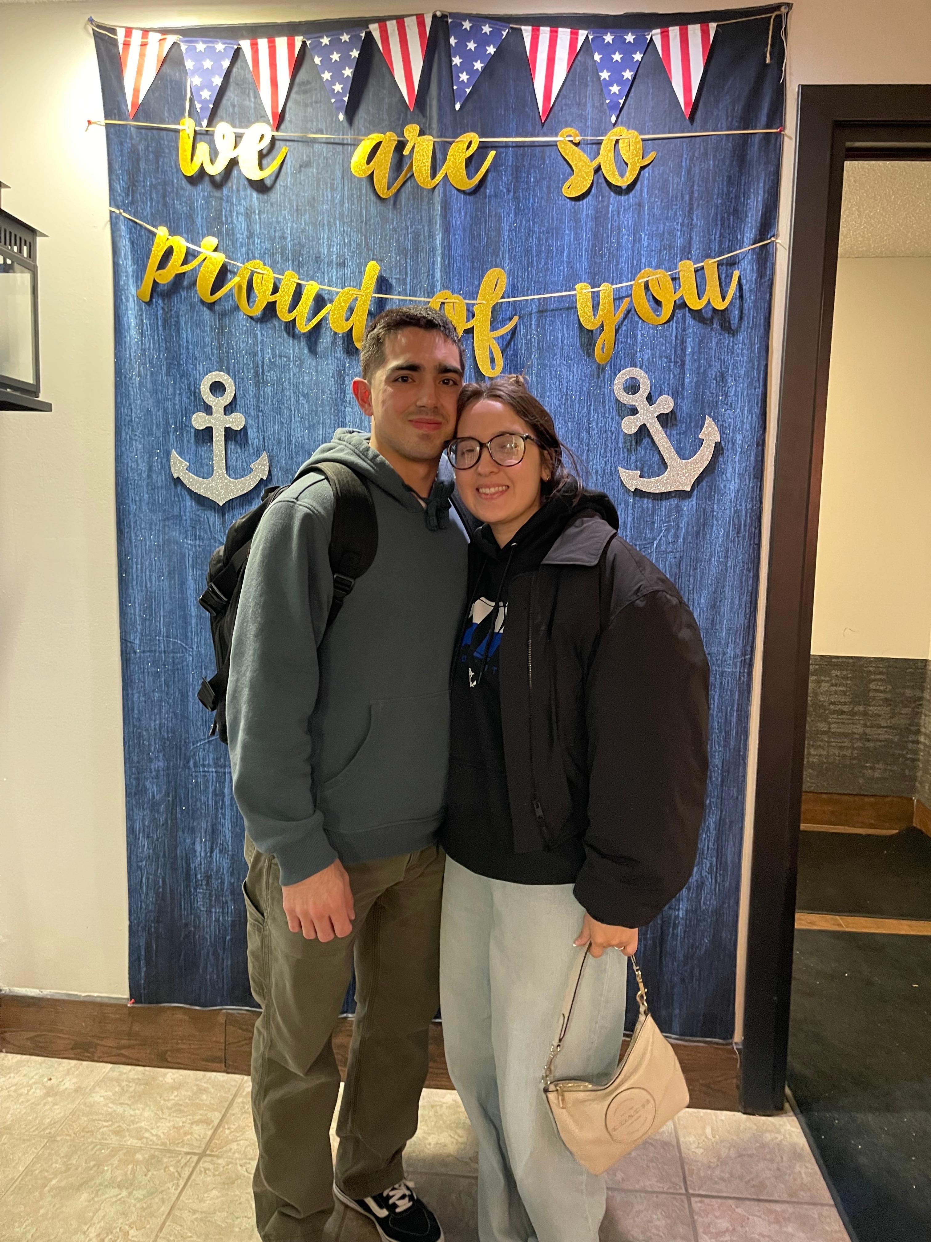 Our sailor and his love.