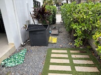 While property not maintained , stuff thrown beside the building.