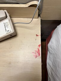 This is the night stand next to the bed