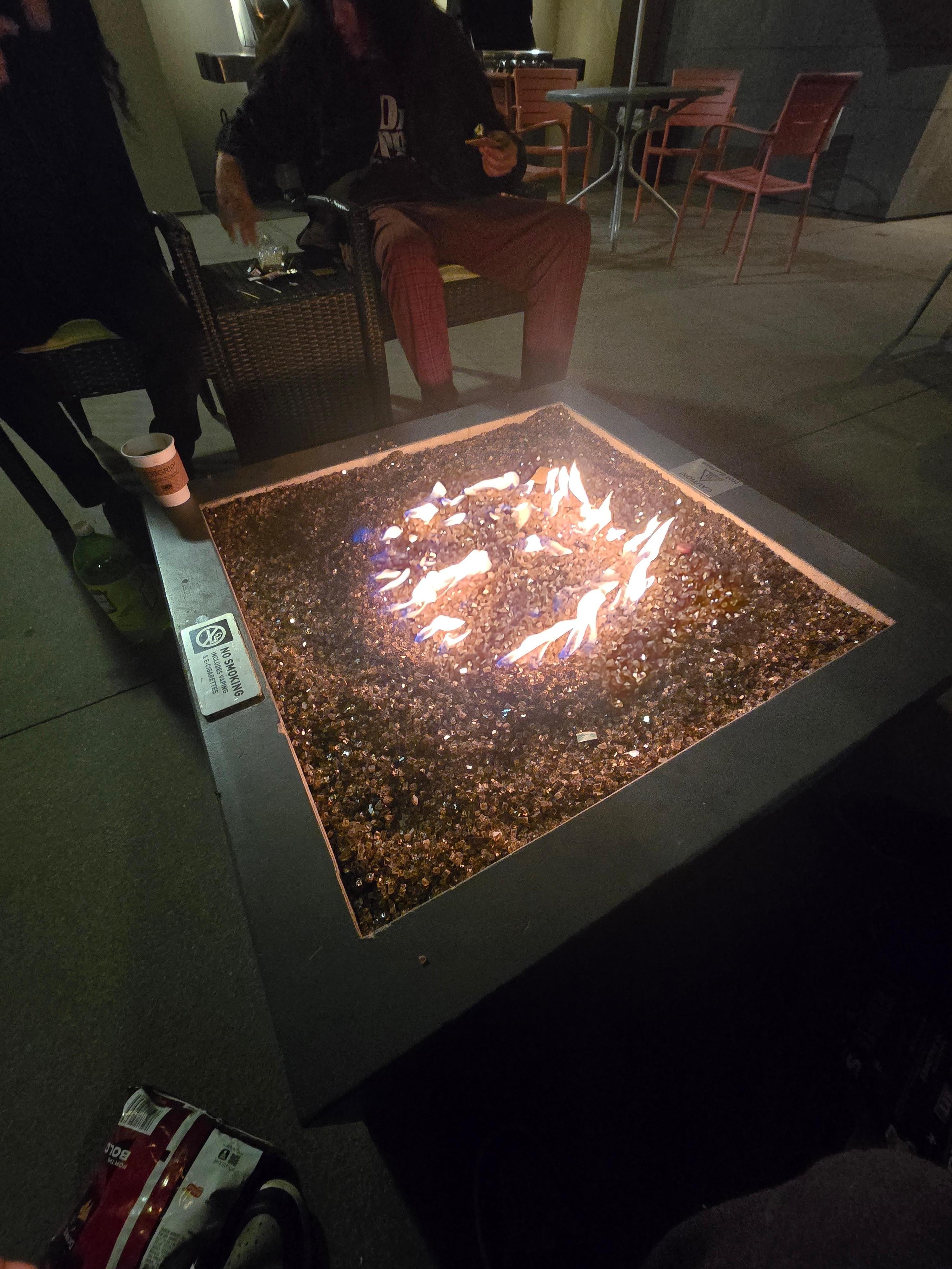 Fire pit great for smores