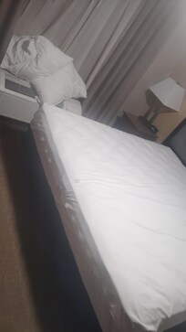 The bed was not even made.