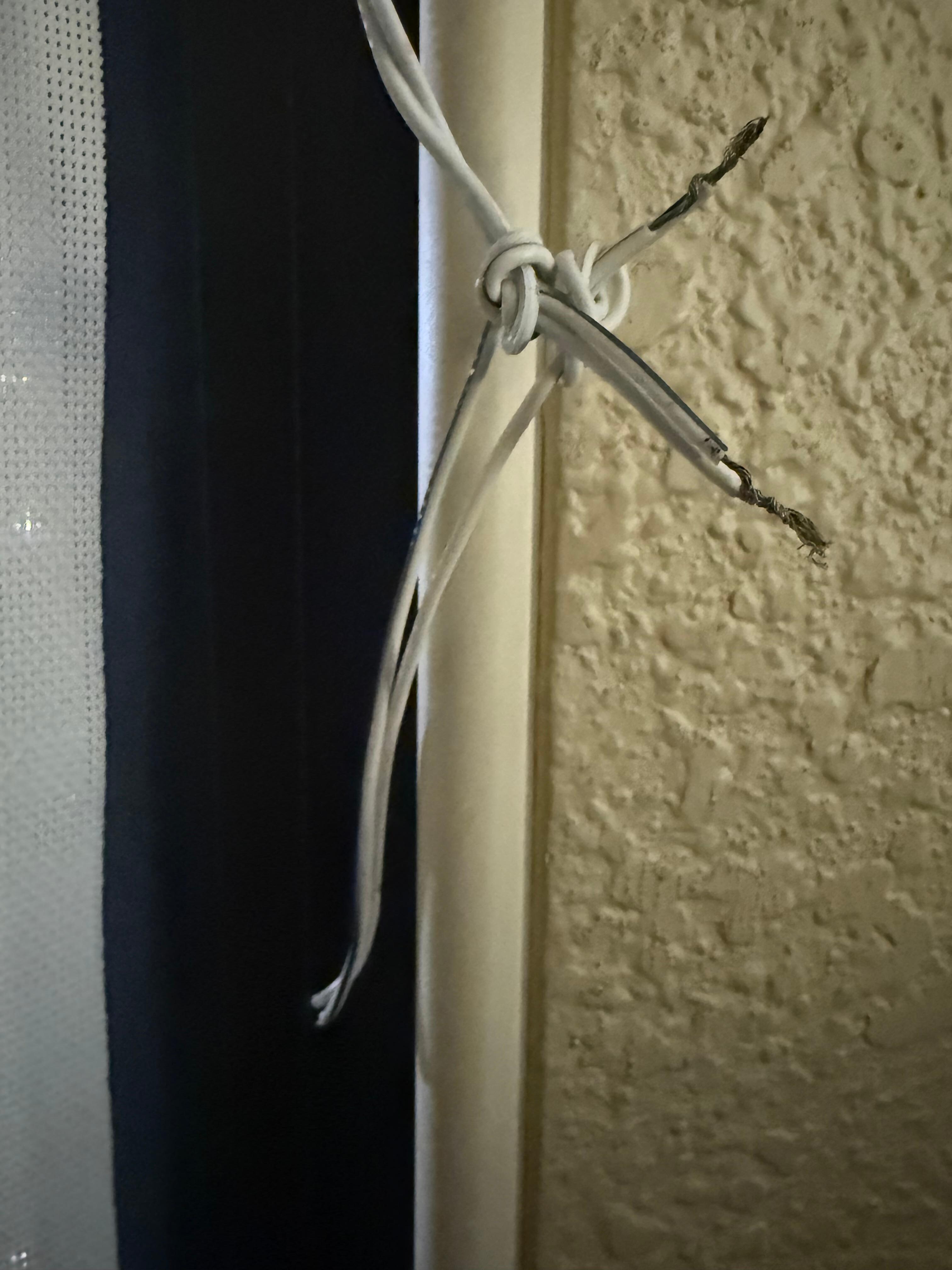 Exposed electrical wiring 
Blind obviously inoperable 