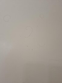 Cheveux sur la porte de salle de bains