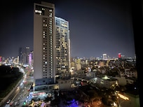 The view from the hotel room