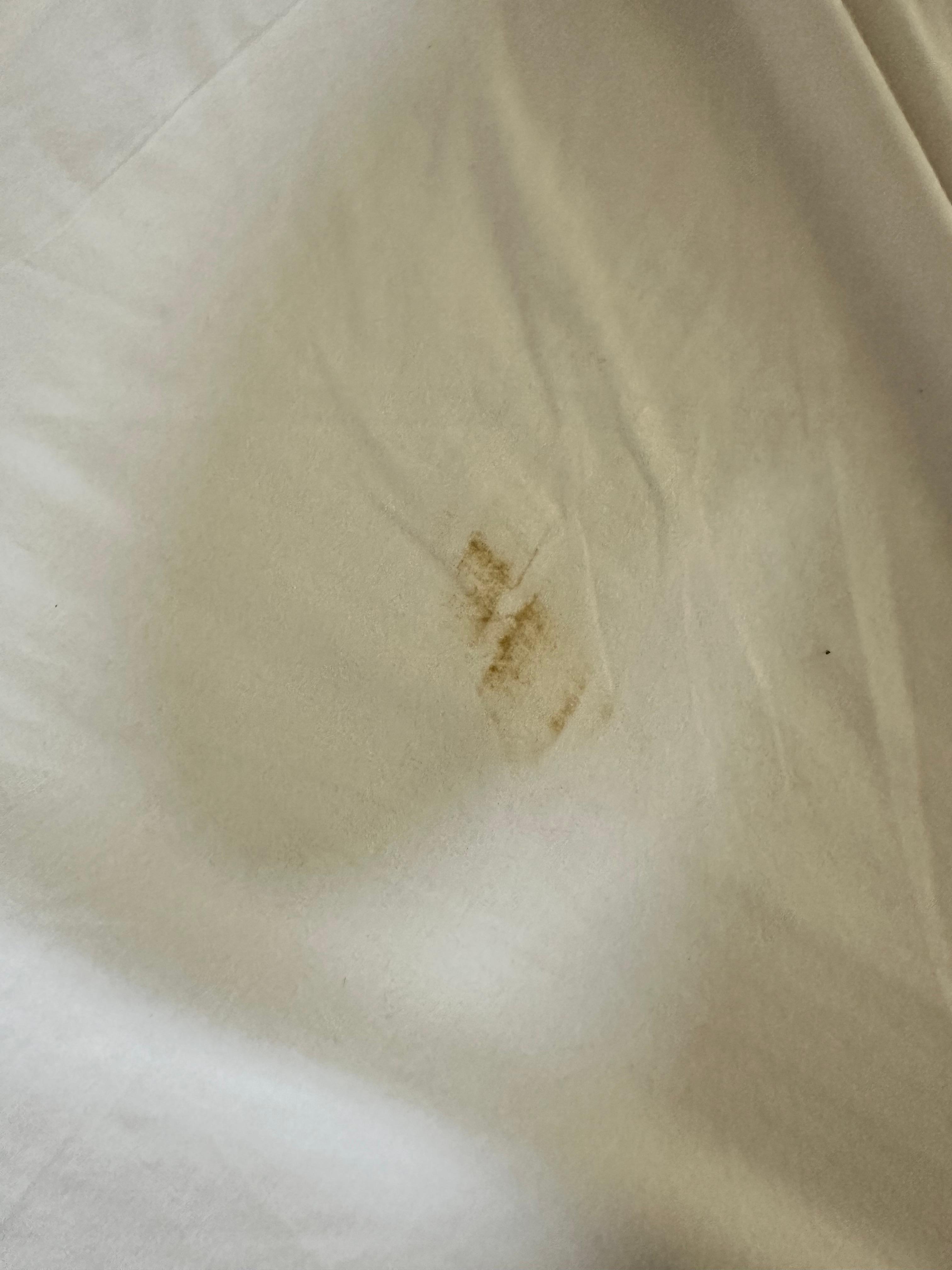 Not even a stain. Its unwashed