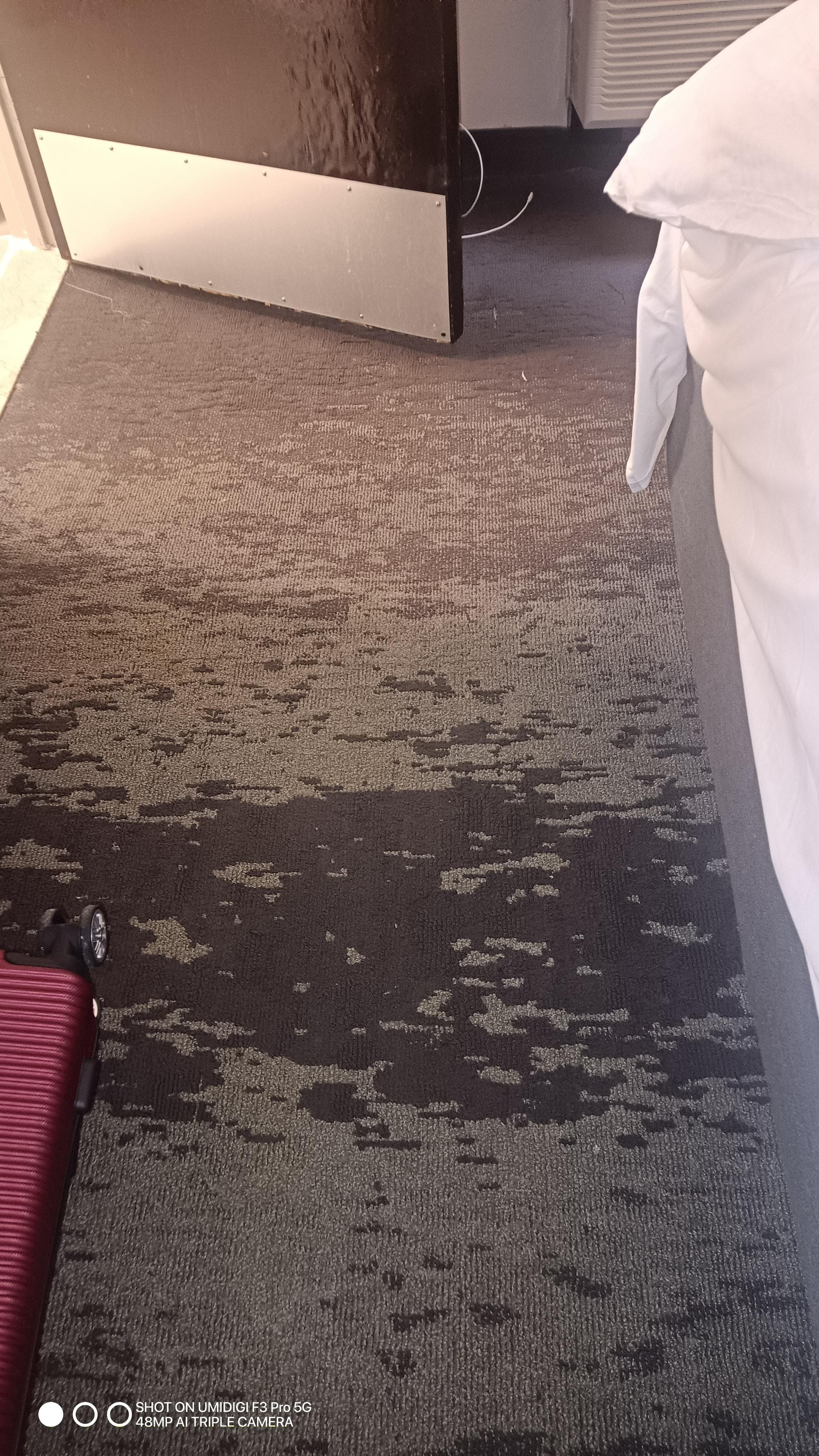 Reste des ehemaligen Teppichbodens