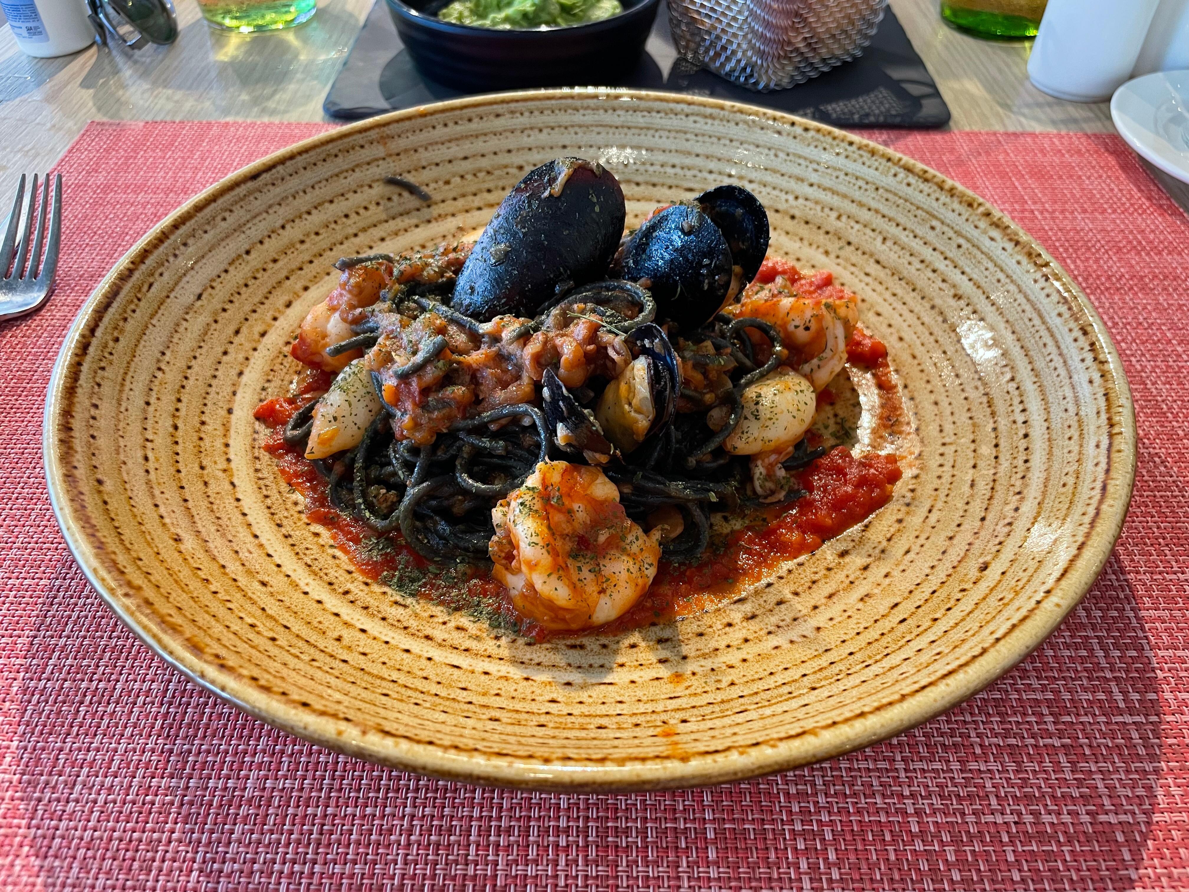 Espaguete com frutos do mar
