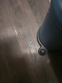 Toothpaste on floor