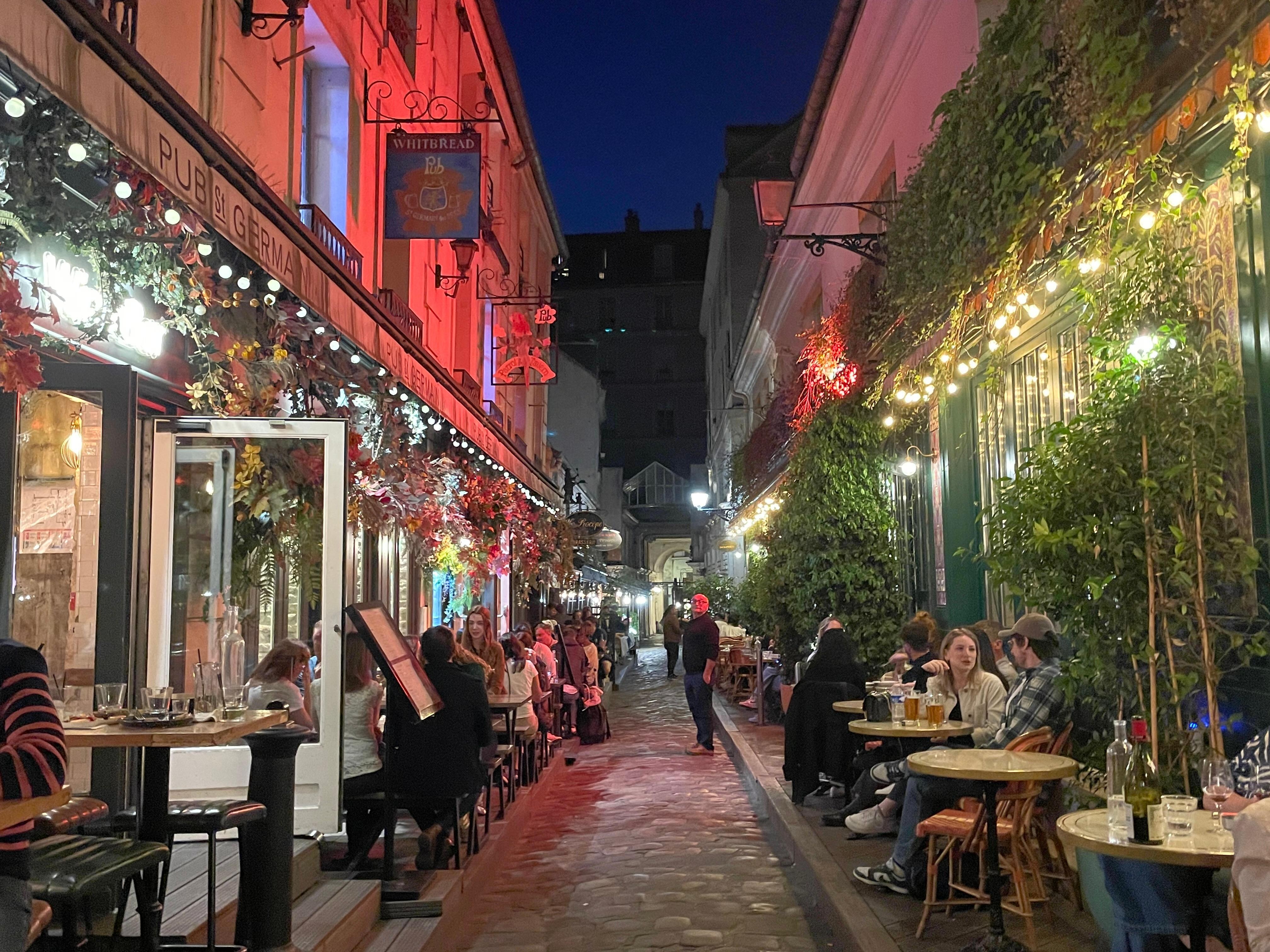 Behind the hotel is this lively and atmospheric passageway lined with charming restaurants