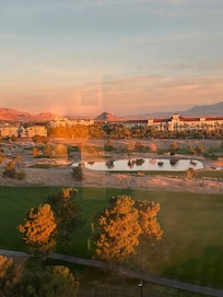 Overlooking golf course