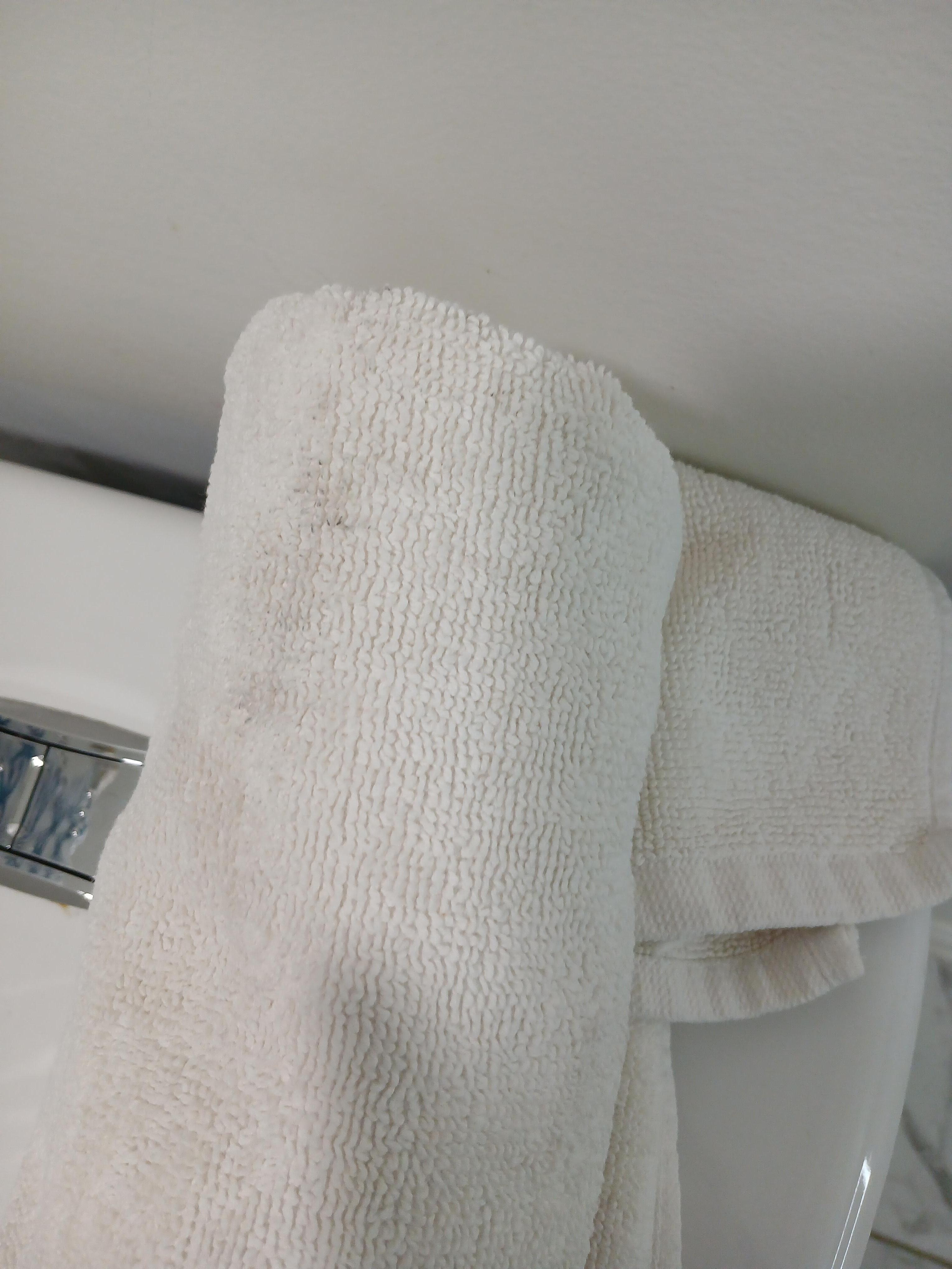 These are the filthy -Unused towels! 
The property looks nice though.