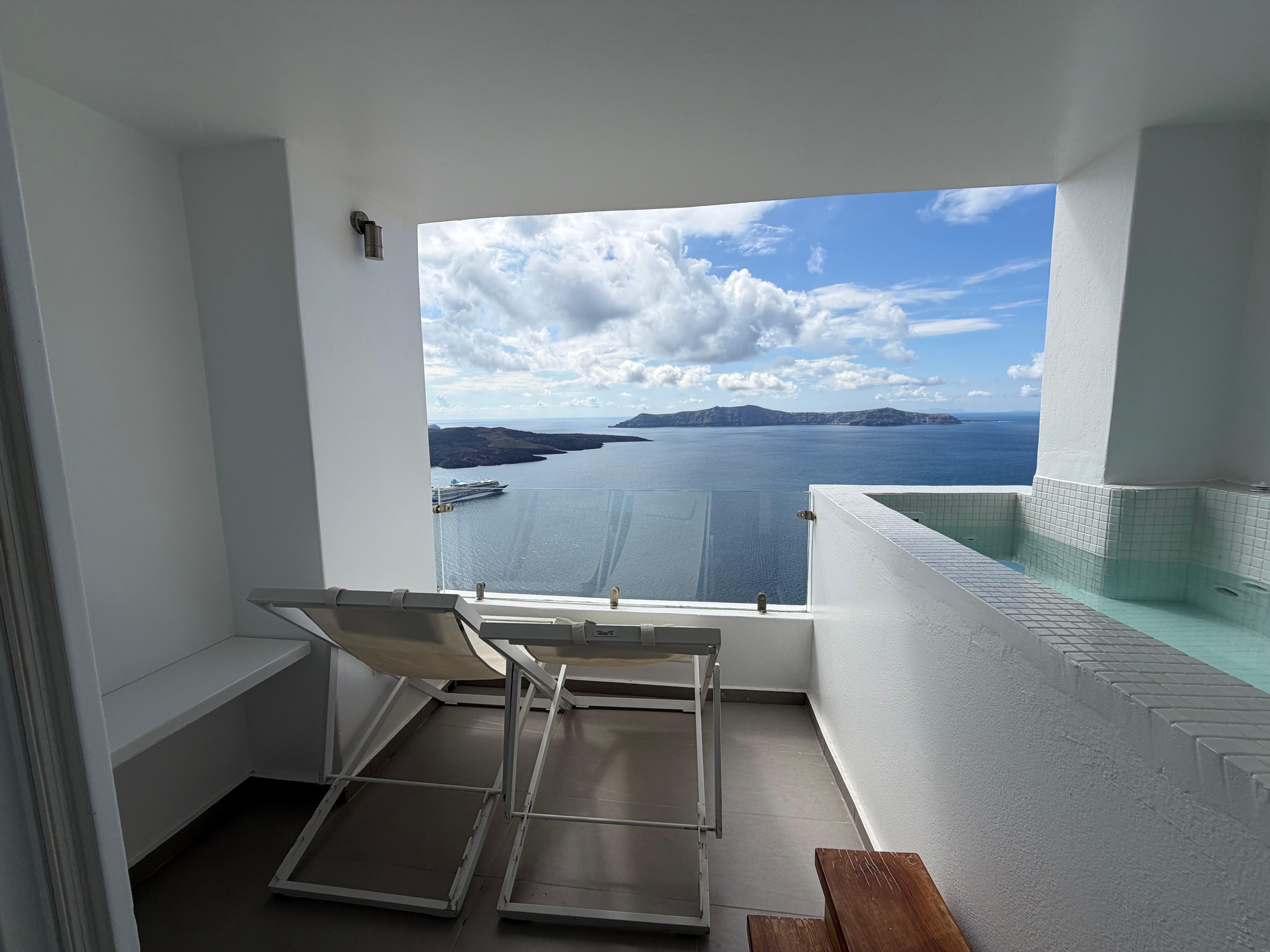 Our own heated pool in our balcony.