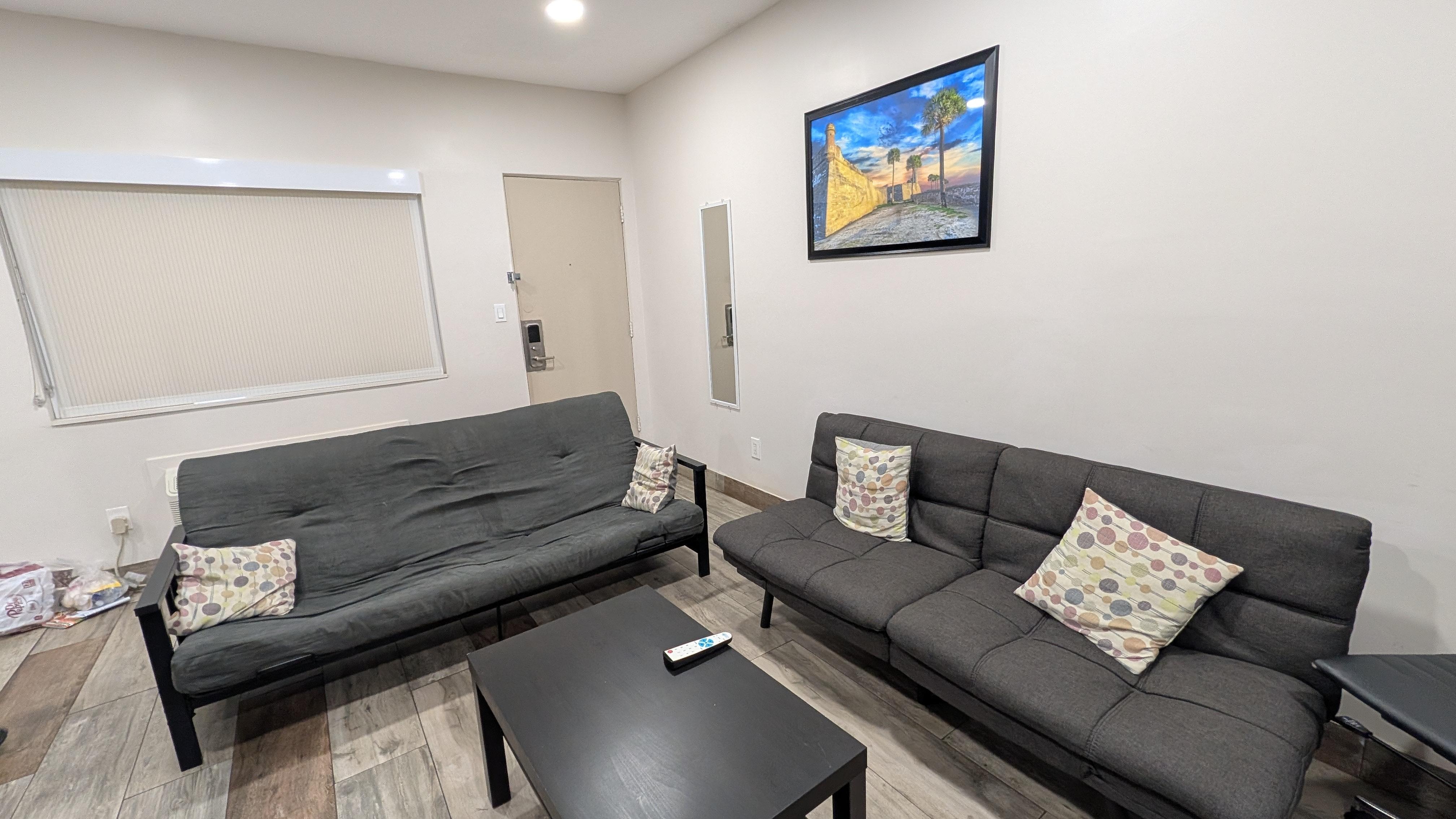 Out dated and strained futons for the furniture 