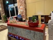 レセプションはクリスマス気分