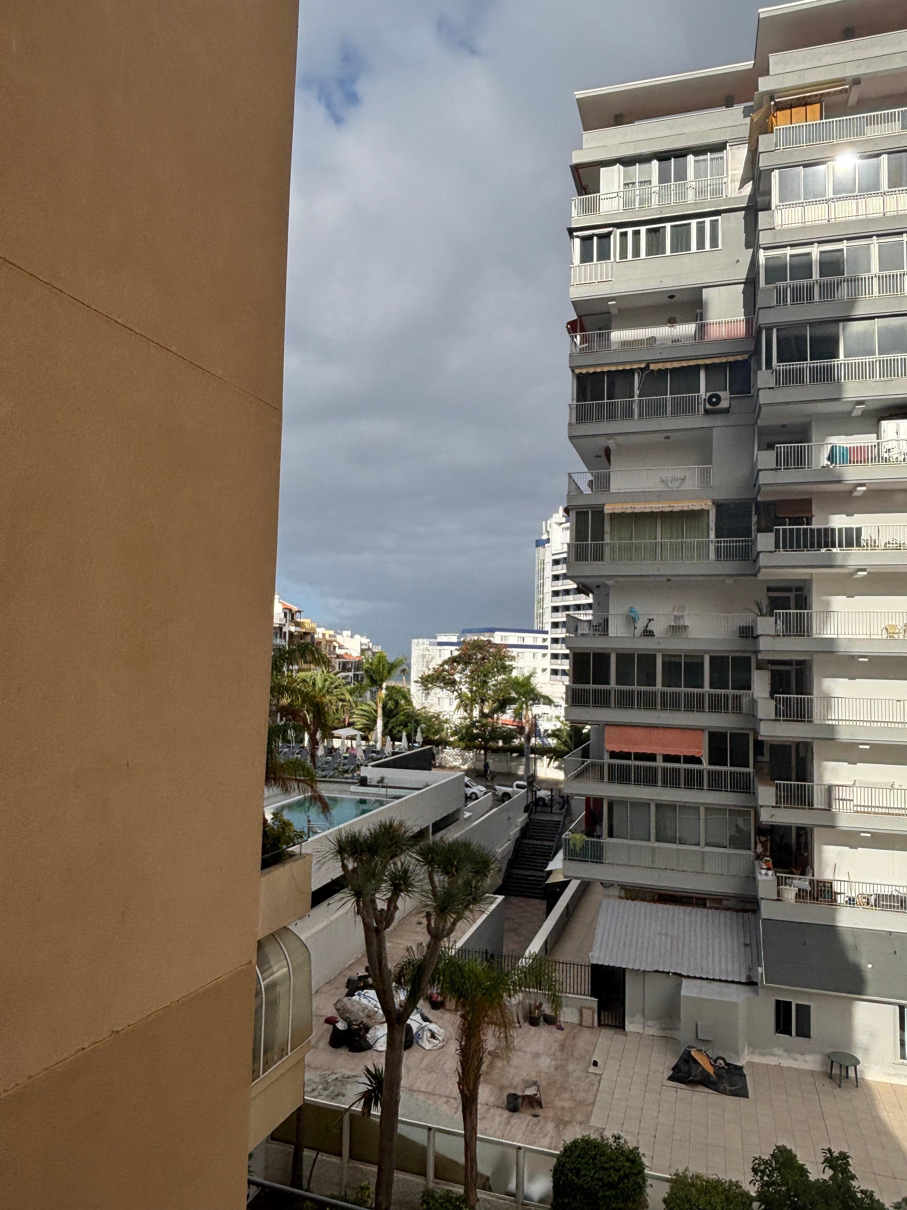 Looking out from the balcony 