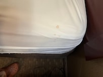 Stain on bed cover