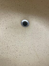 Bathroom sink has seen better days