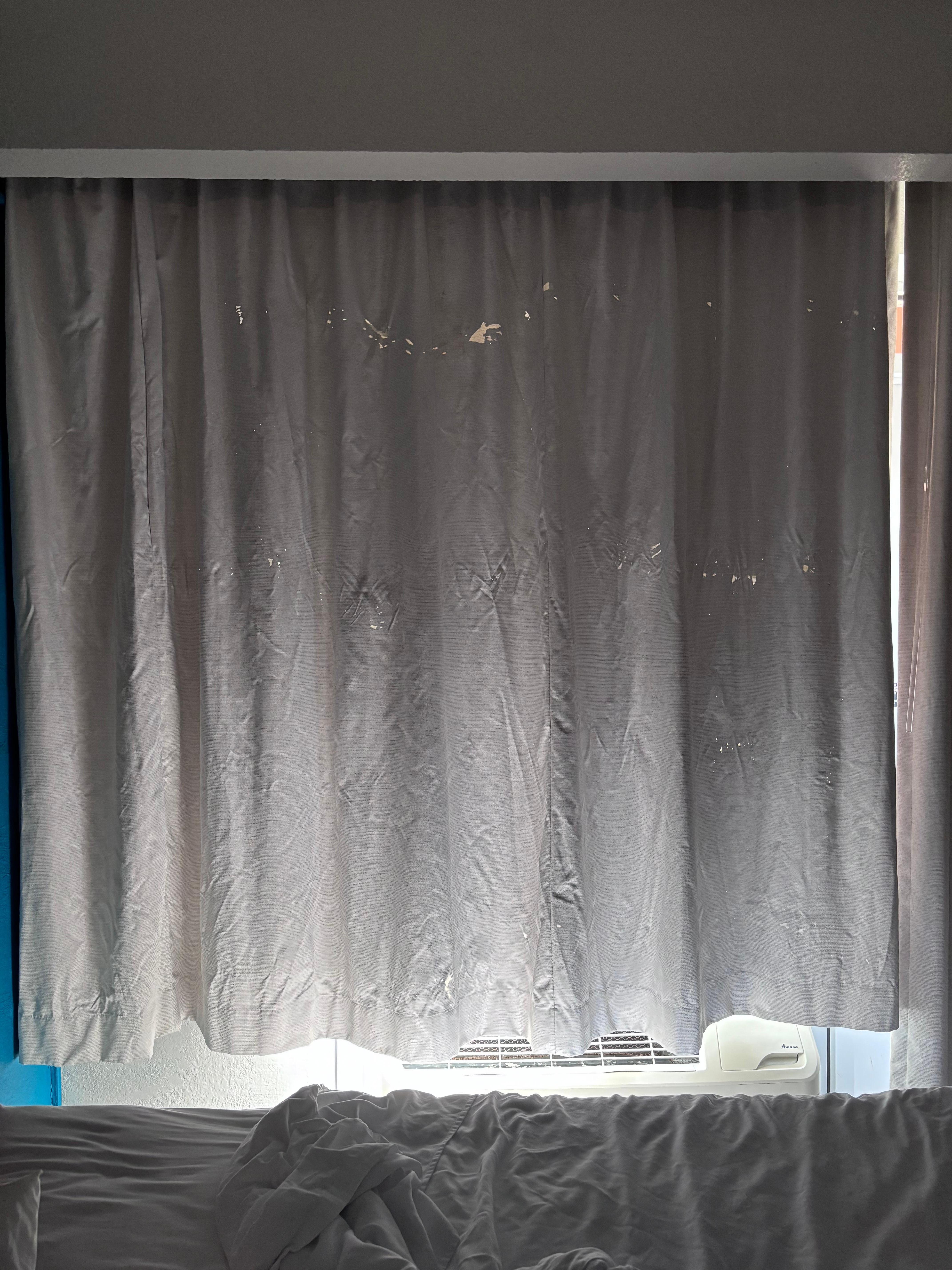 The ‘curtains’ had holes in them.