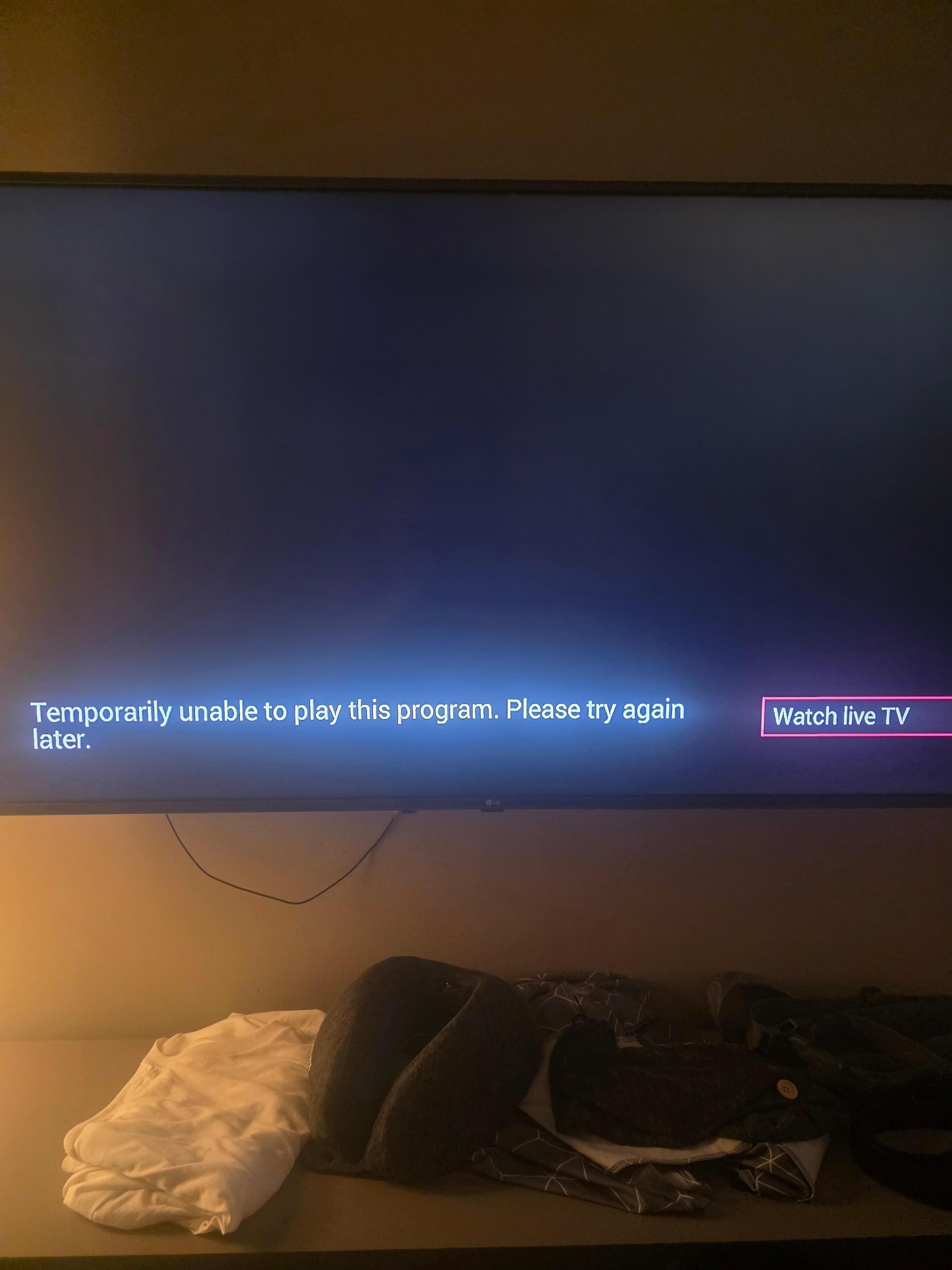 Non working TV in the living room